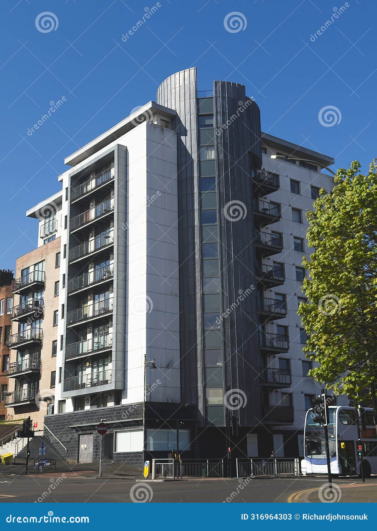 Modern High Rise Flats at New Development Stock Image - Image of rent ...