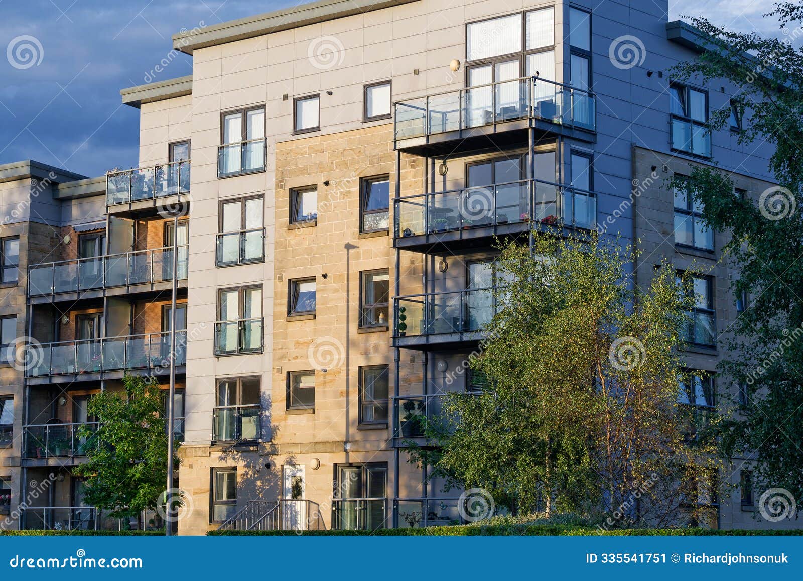 Modern High Rise Flats at New Development Stock Image - Image of estate ...