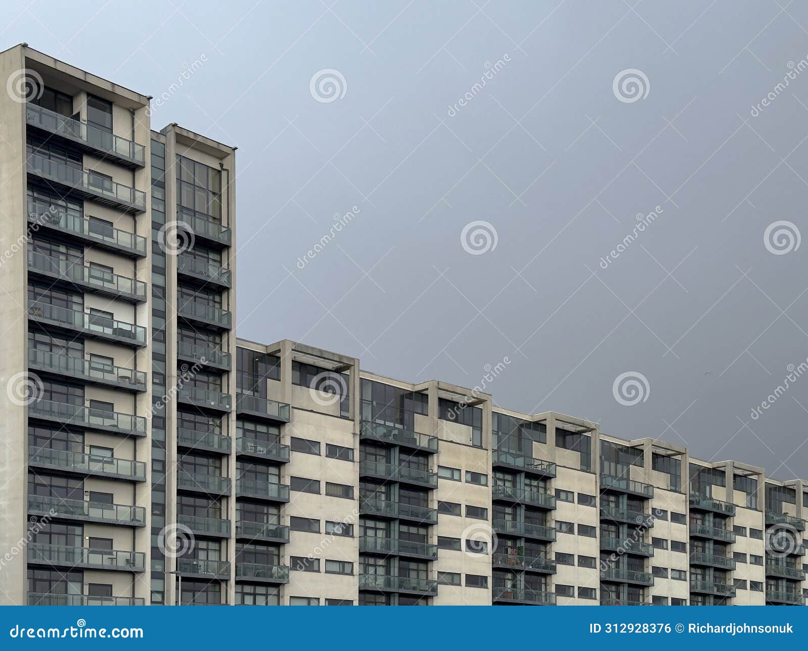 Modern High Rise Flats at New Development on Waterfront Stock Photo ...