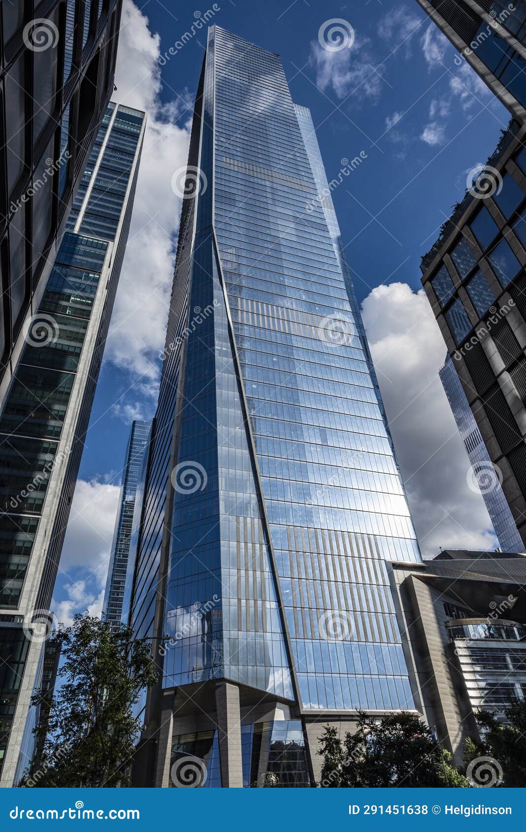 Modern High Rise Glass Building Stock Photo - Image of structure ...