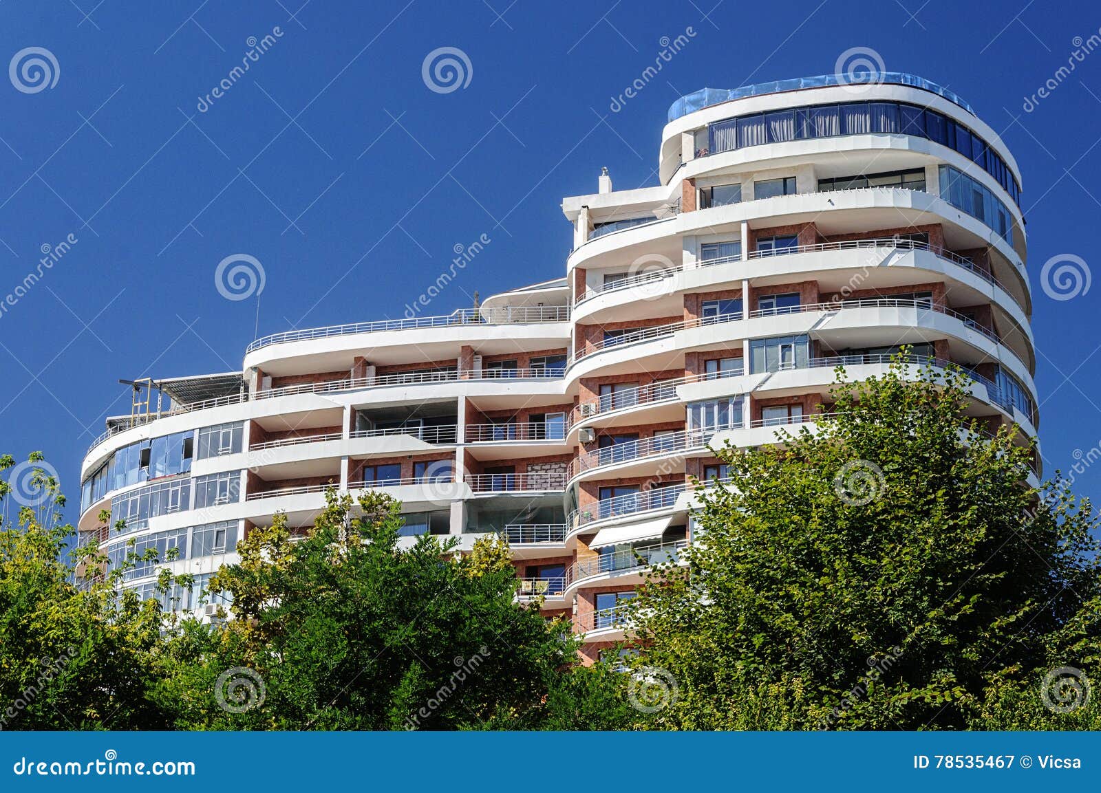 Modern High-rise Hotel Complex Stock Image - Image of dwelling, style ...