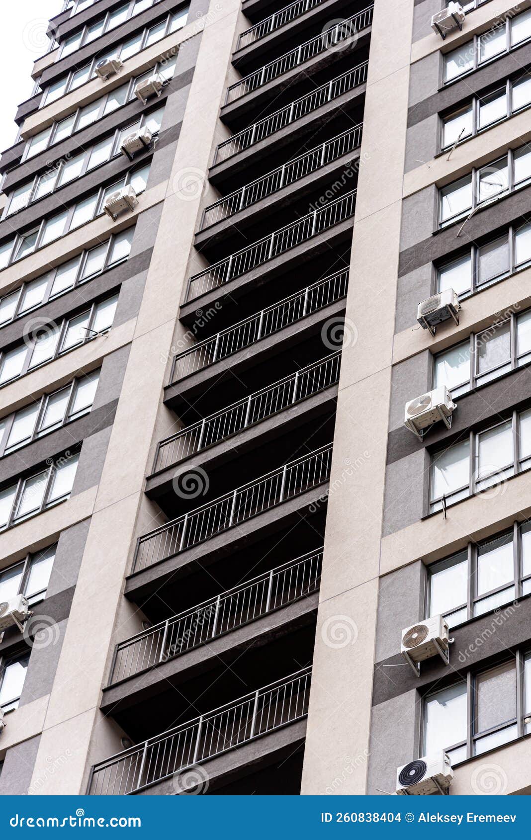 Modern High-rise Residential Building Close-up Full Frame Stock Photo ...
