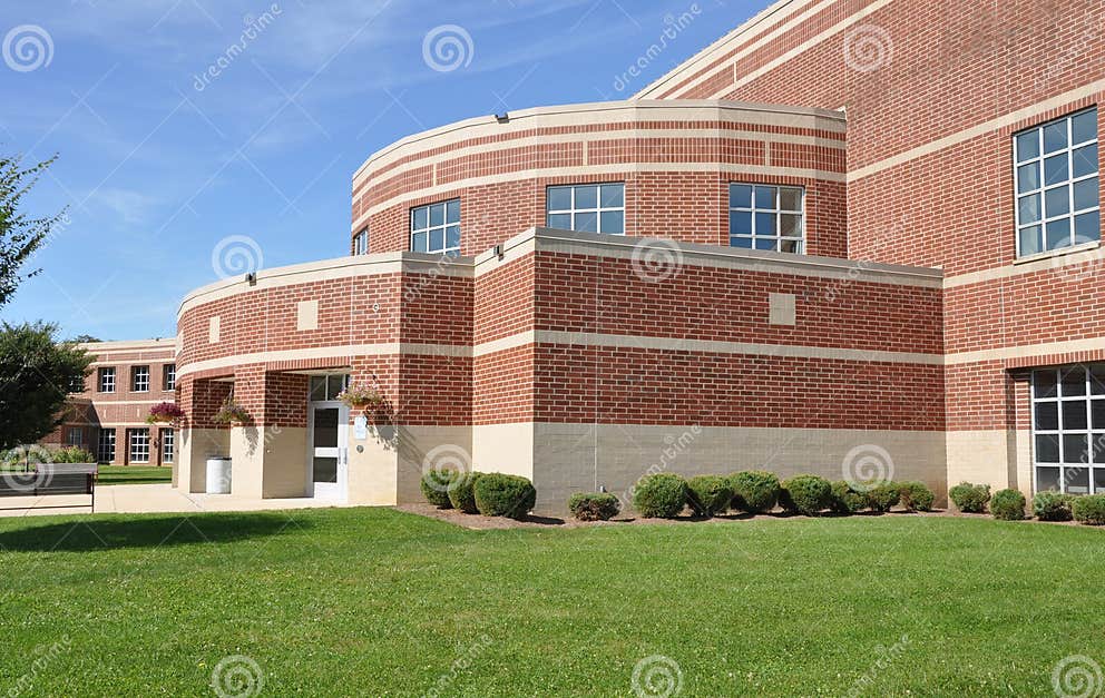 Modern high school stock image. Image of facade, exterior - 11263749