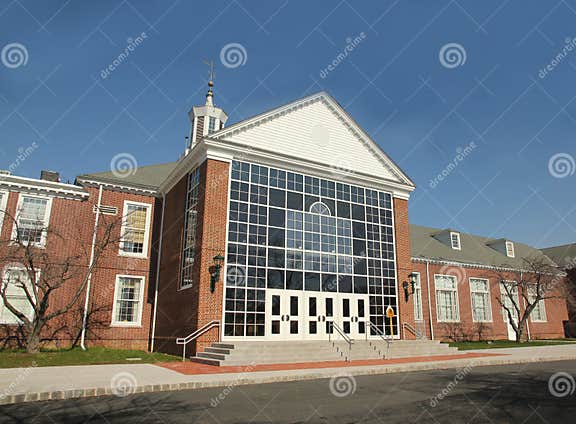 Modern High school stock image. Image of entrance, exterior - 19113909