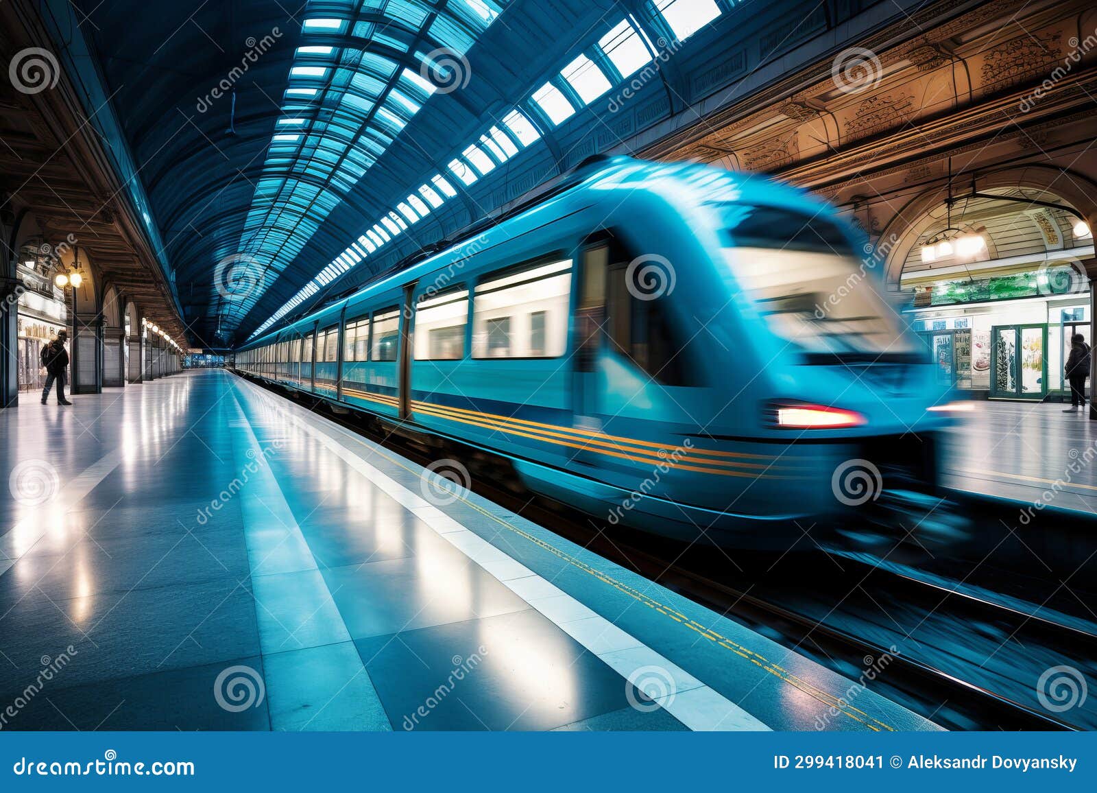 Modern High Speed Metro Train at the Station Stock Image - Image of ...