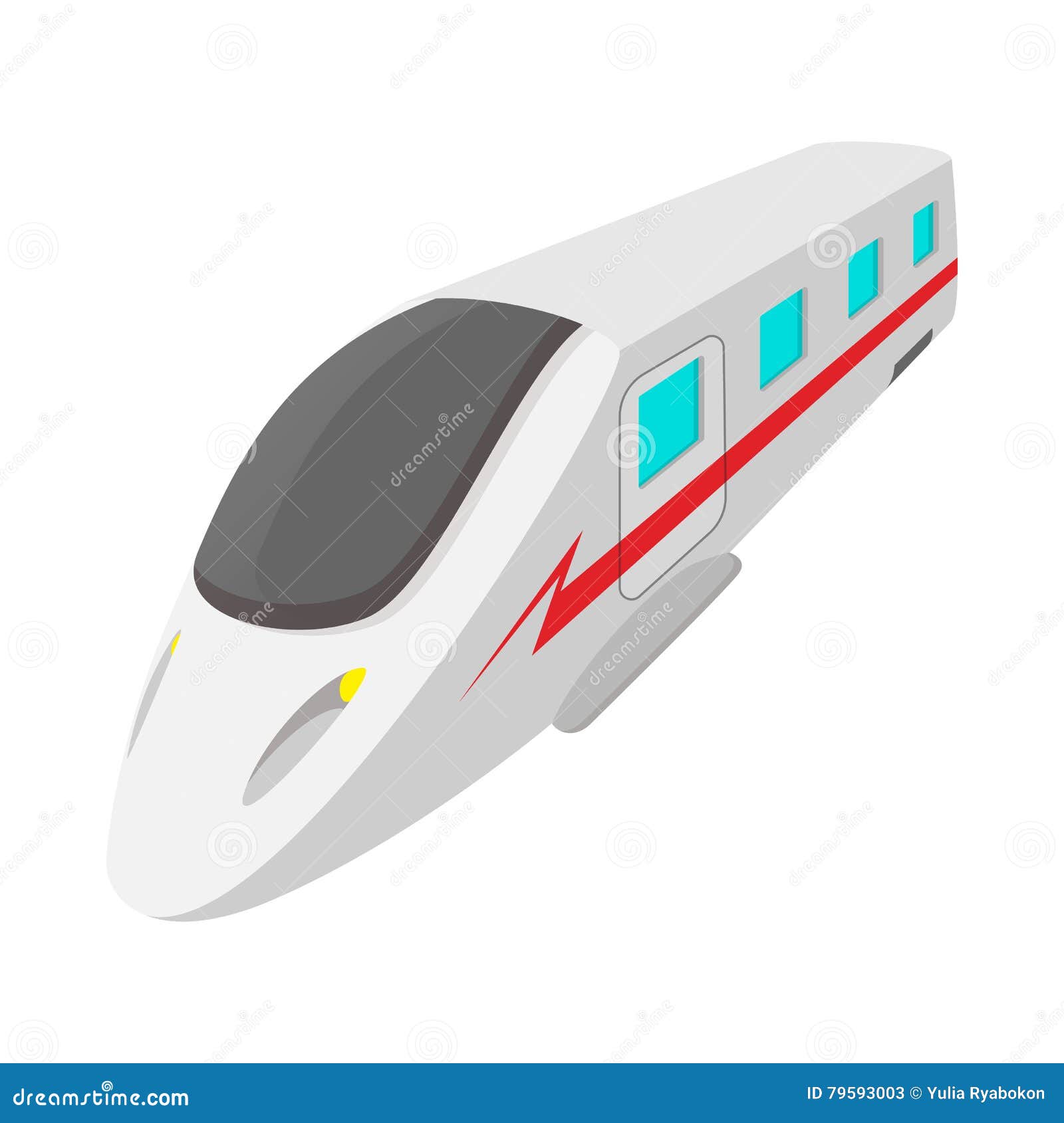 Modern High Speed Passenger Commuter Train Icon Stock Vector ...