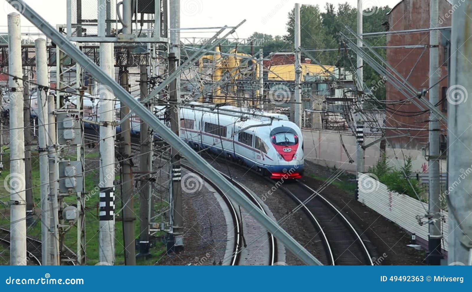 Modern High Speed Train Approaching Stock Video - Video of station ...