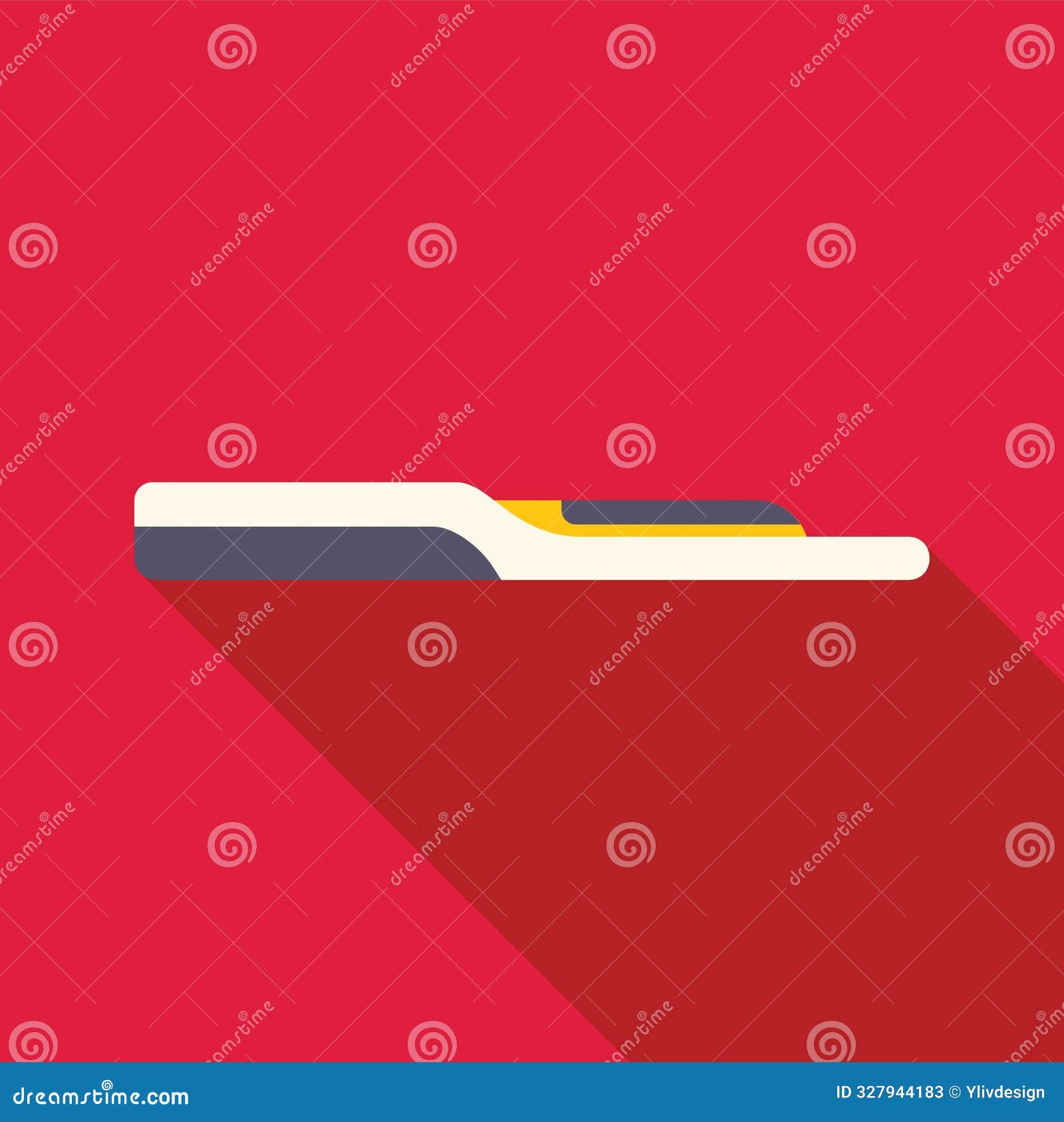 Modern High Speed Train Approaching Station Flat Design Icon Stock ...