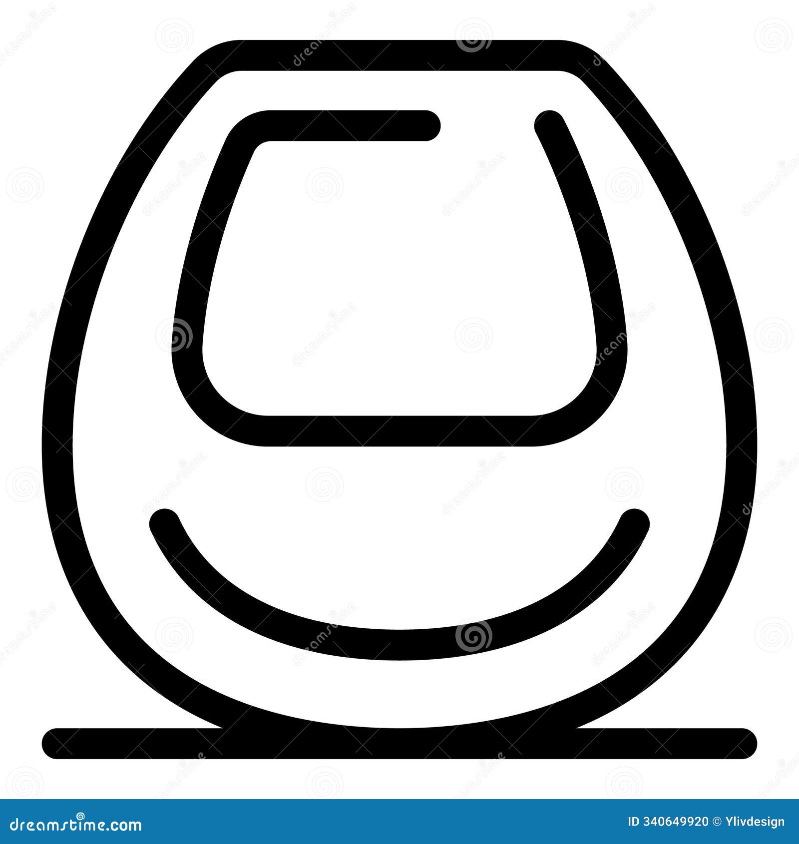 Modern High Speed Train Front View Line Icon Stock Illustration ...