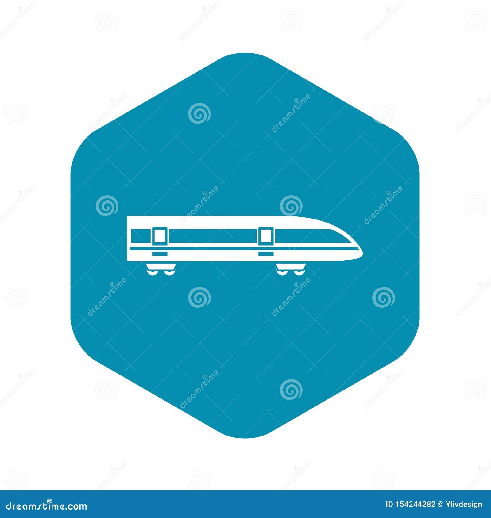 Modern High Speed Train Icon, Simple Style Stock Vector - Illustration ...