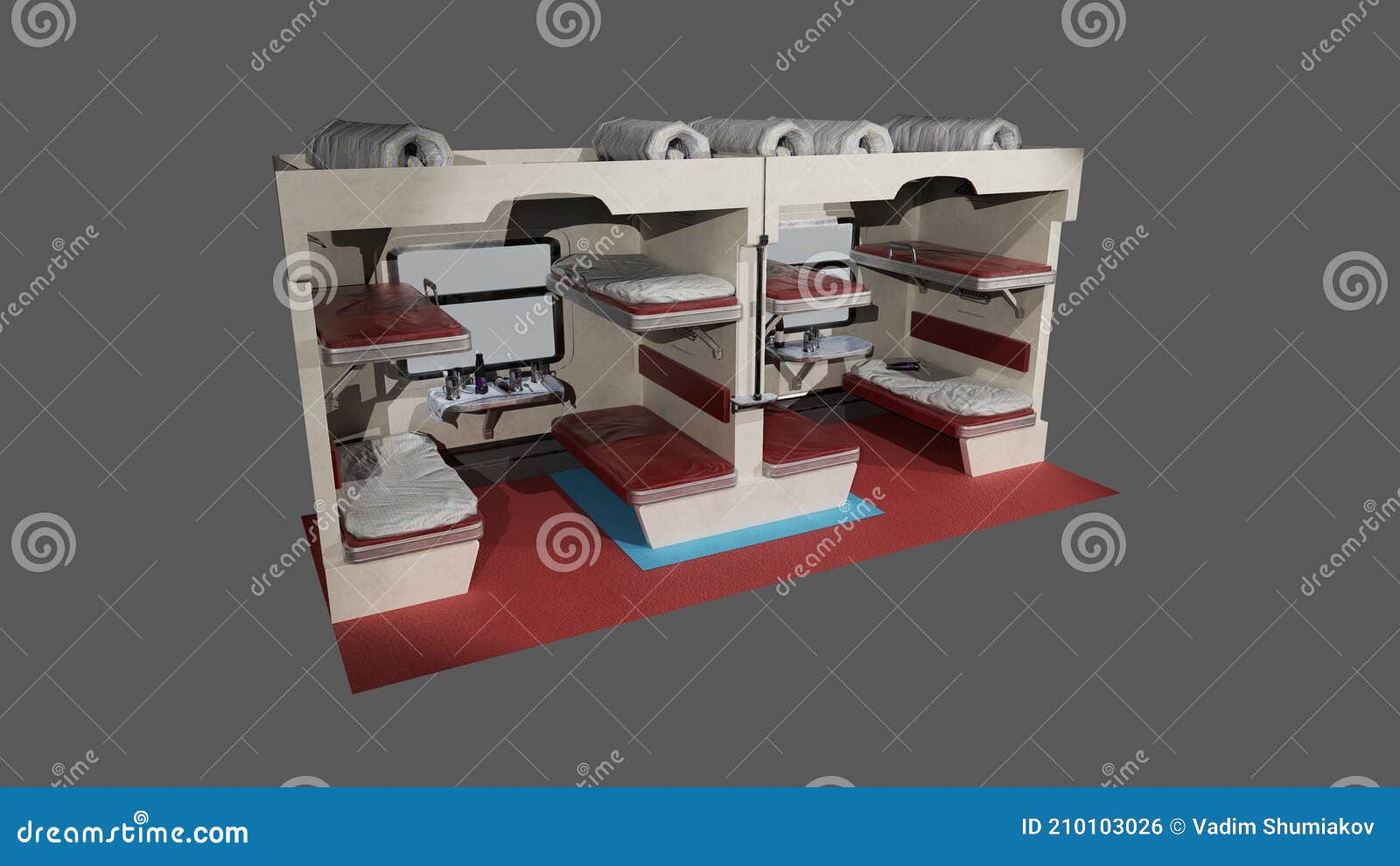 Modern High Speed Train Interior 3d Render Stock Illustration ...