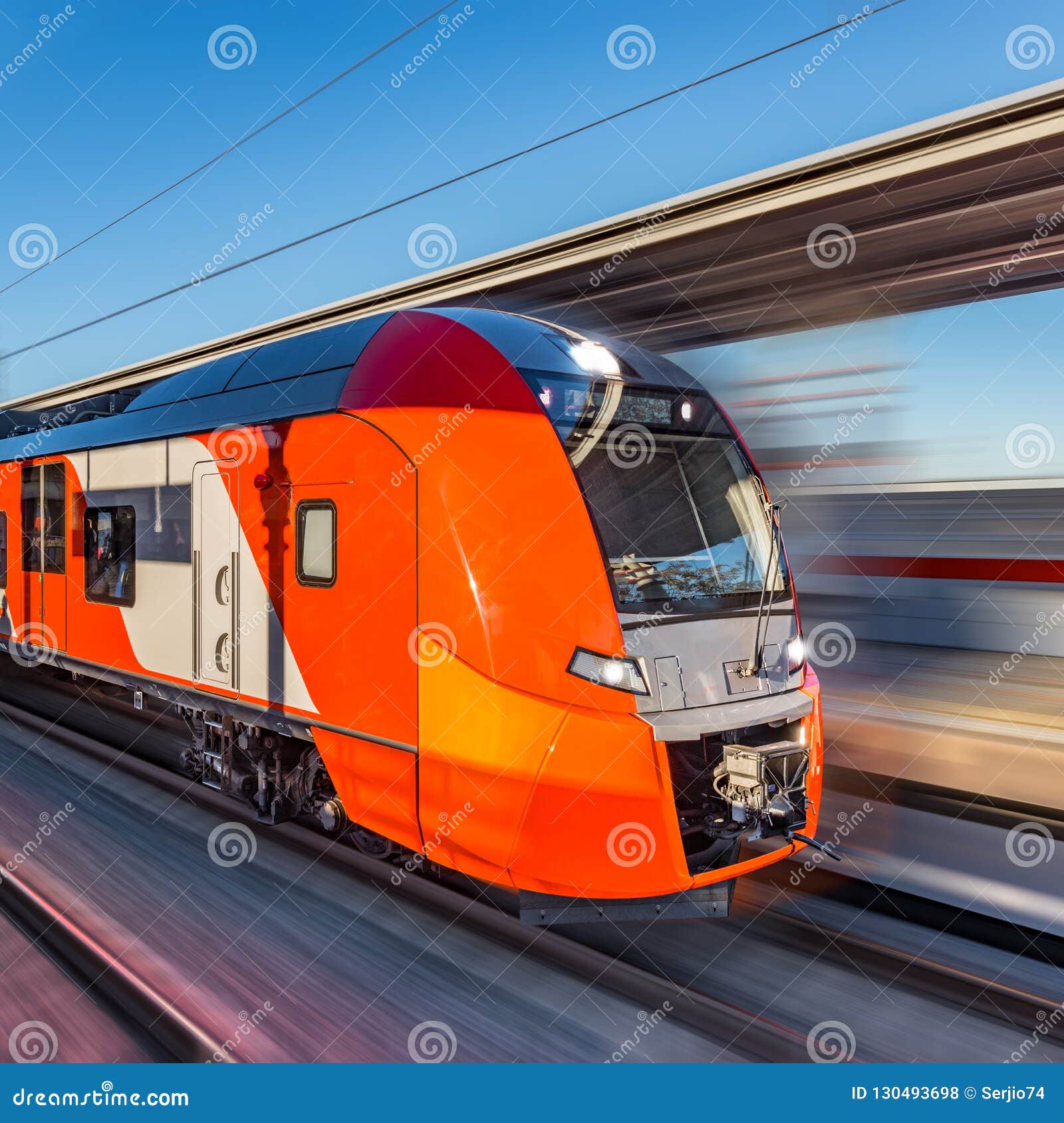 Modern high-speed train. stock photo. Image of russian - 130493698