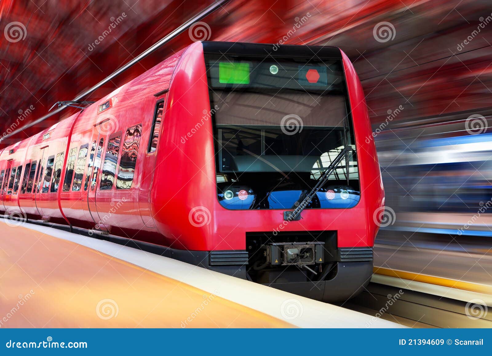 Modern High Speed Train with Motion Blur Stock Image - Image of arrival ...