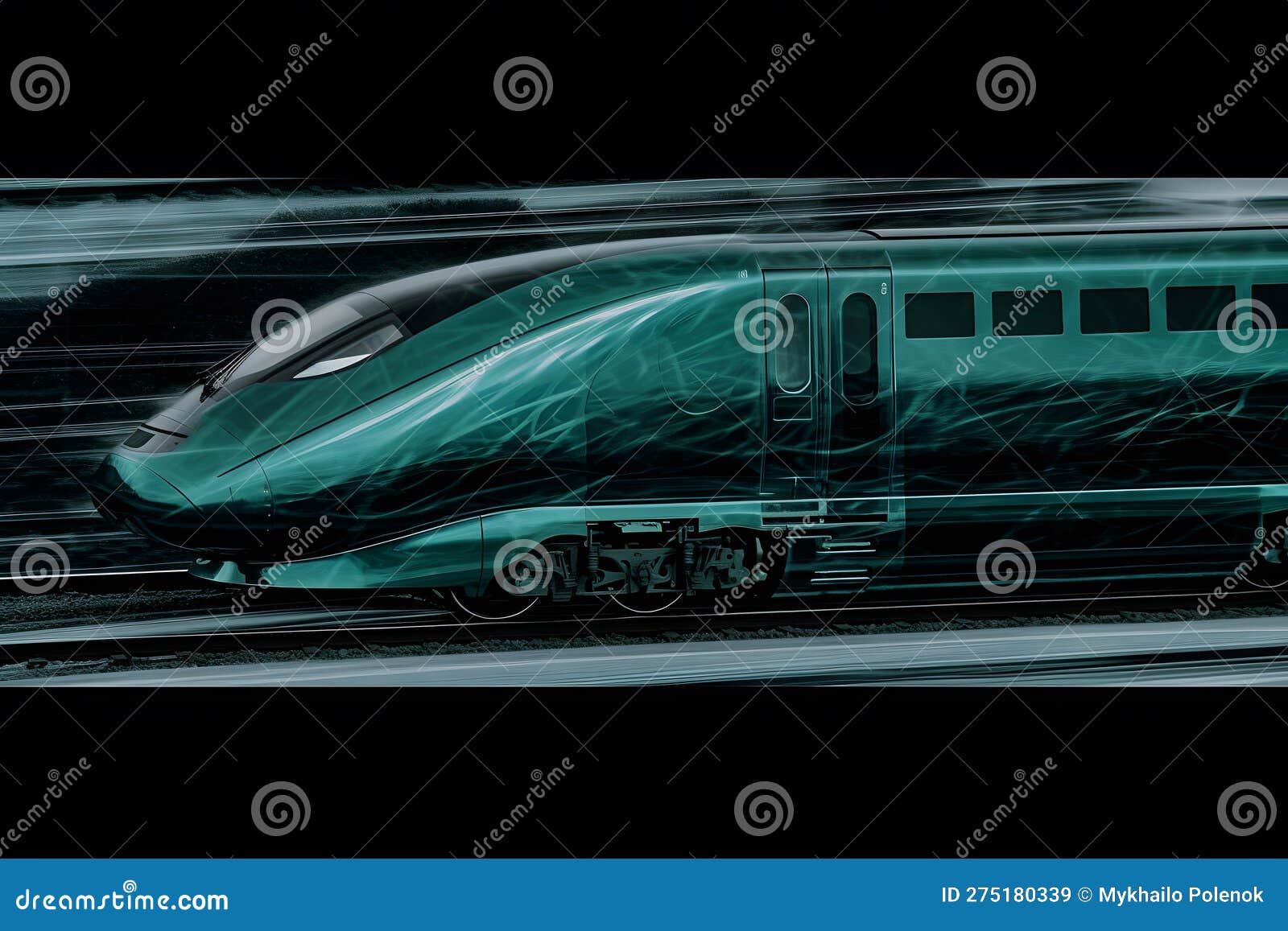 Modern High Speed Train. Neural Network AI Generated Stock Illustration ...