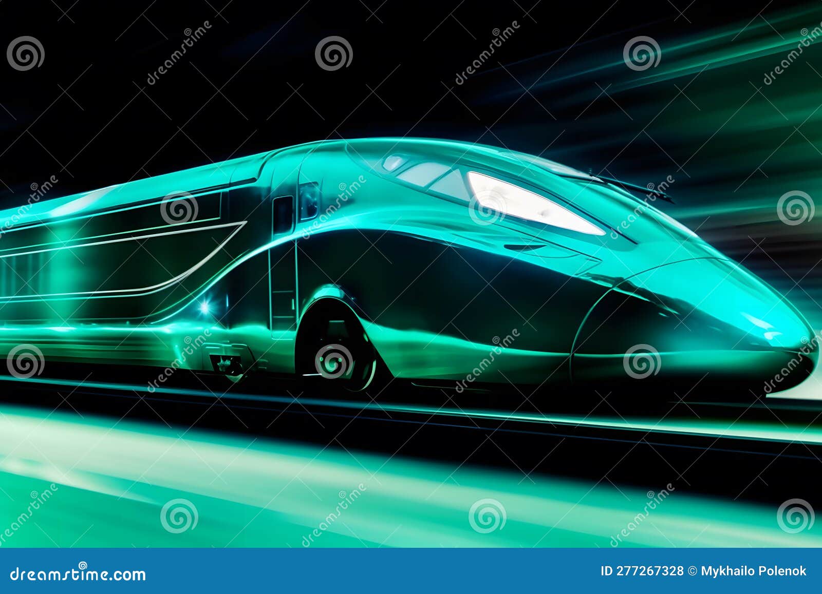 Modern High Speed Train. Neural Network AI Generated Stock Photo ...