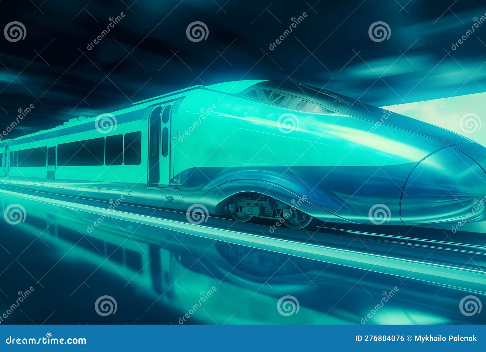 Modern High Speed Train. Neural Network AI Generated Stock Illustration ...