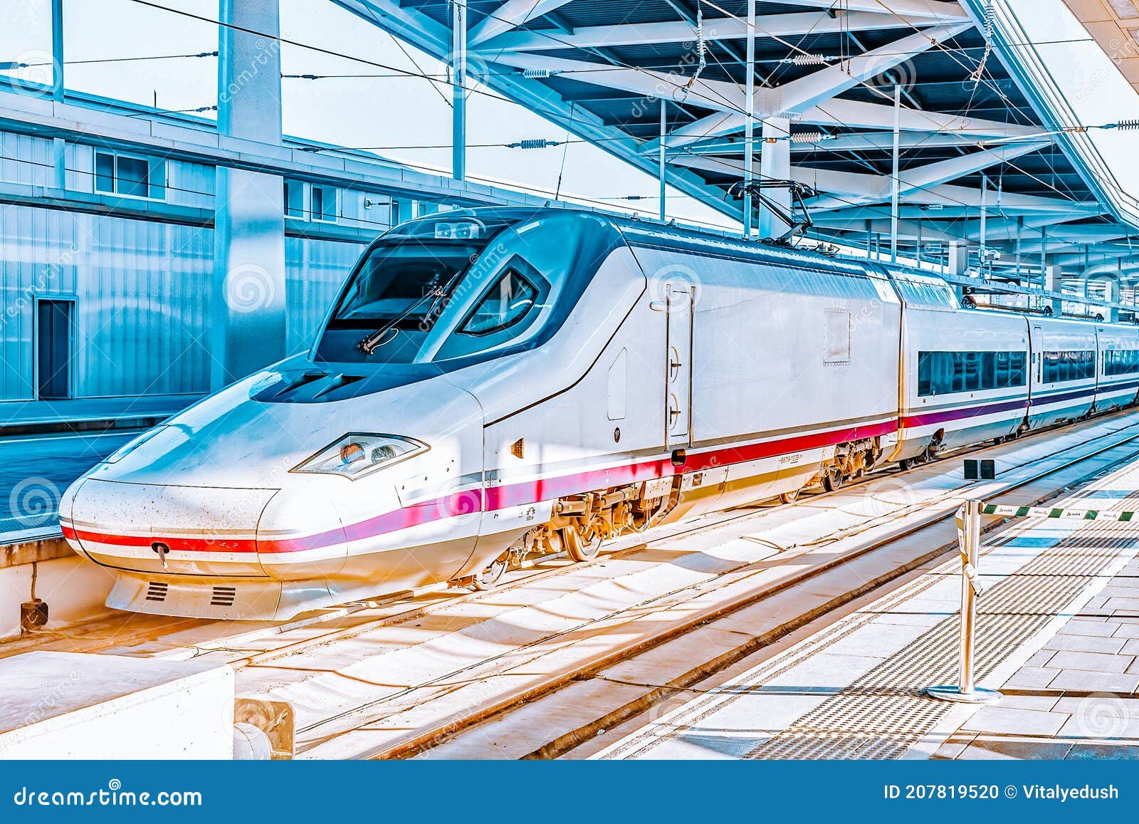 Modern High Speed Train at the Railways Stantion Stock Photo - Image of ...