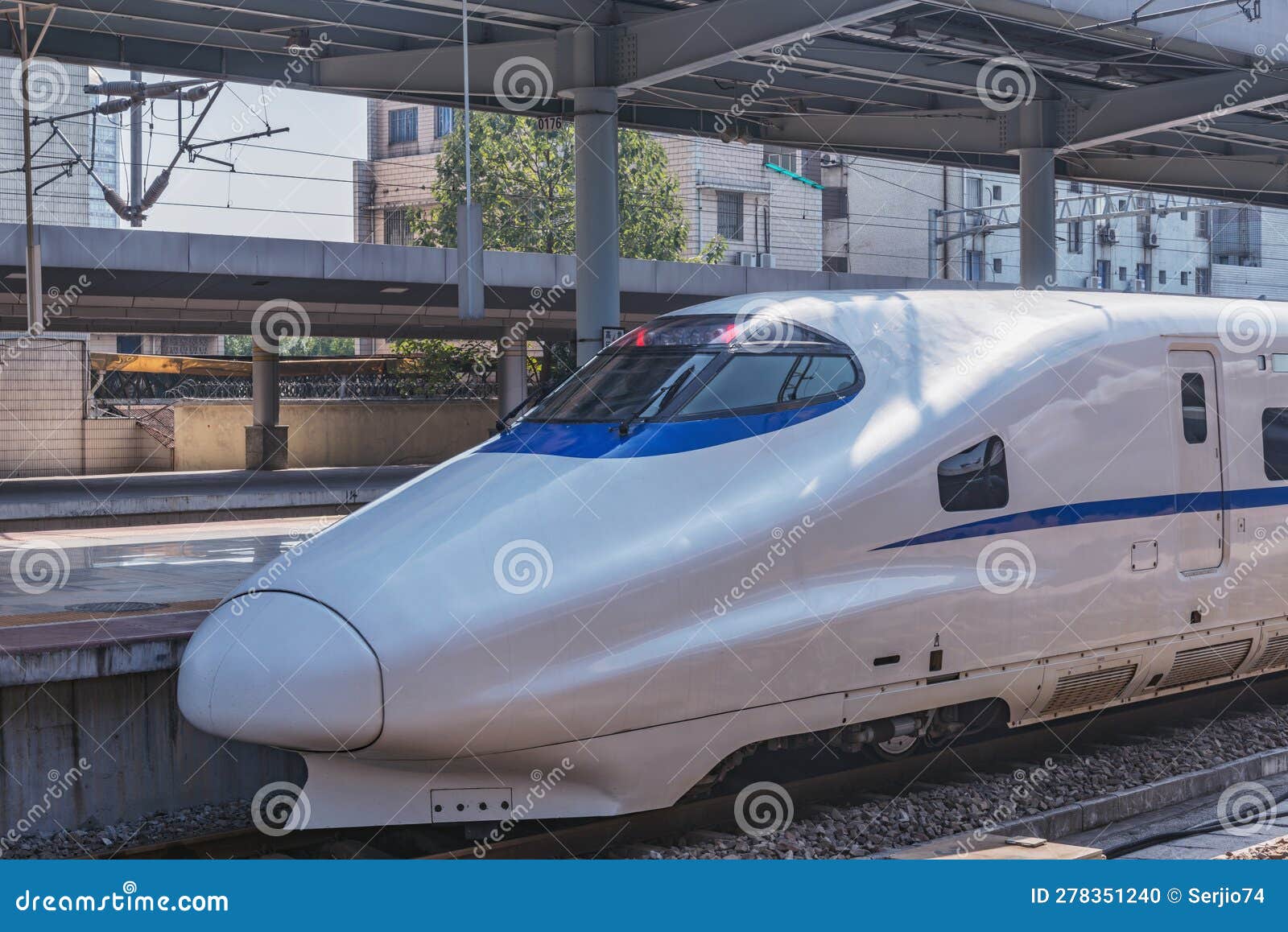 Modern High-speed Train Stands by the Platform Stock Photo - Image of ...