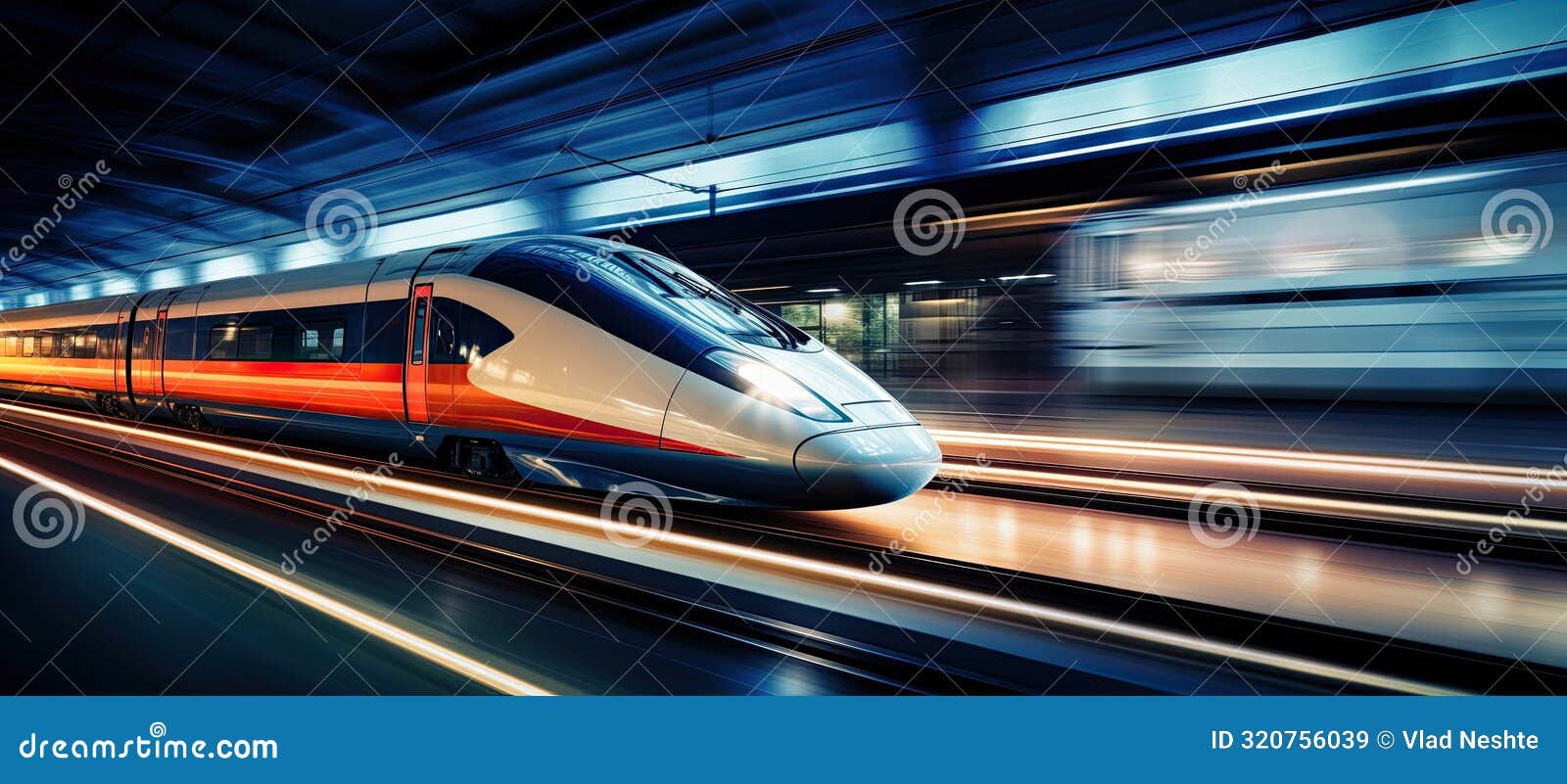 A Modern High-speed Train. High-speed Subway in the Subway Stock Image ...