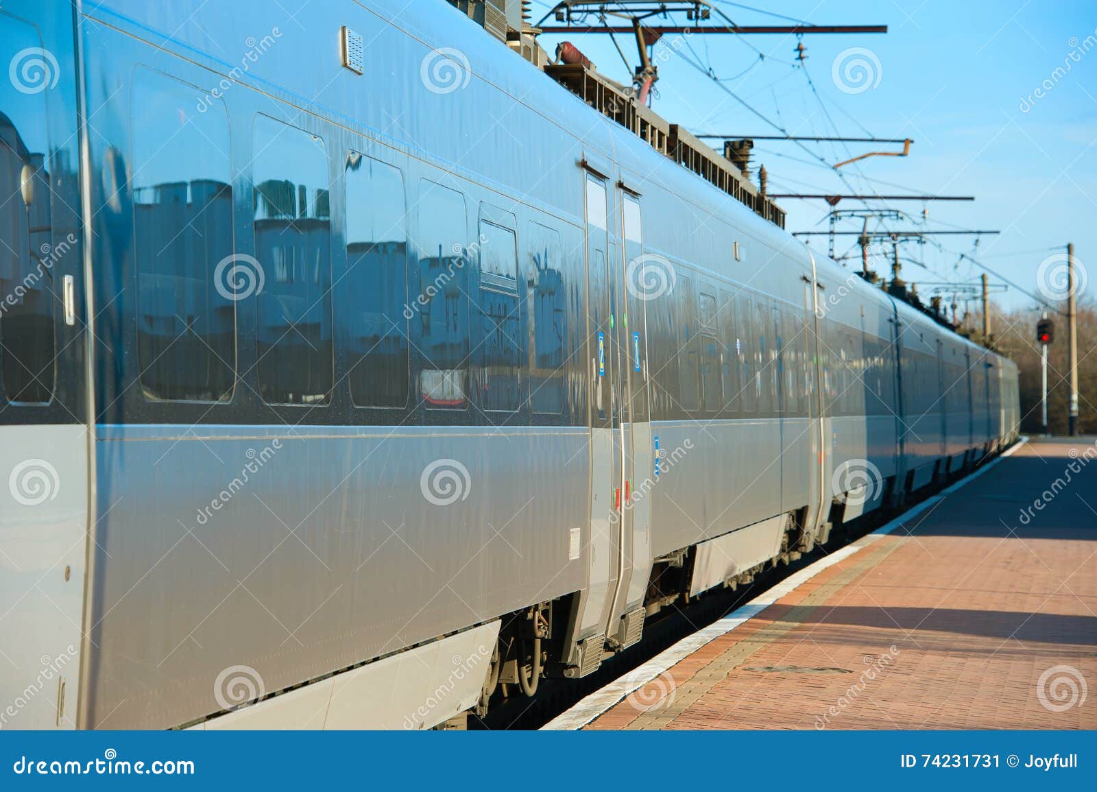 Modern high speed train stock image. Image of fast, high - 74231731