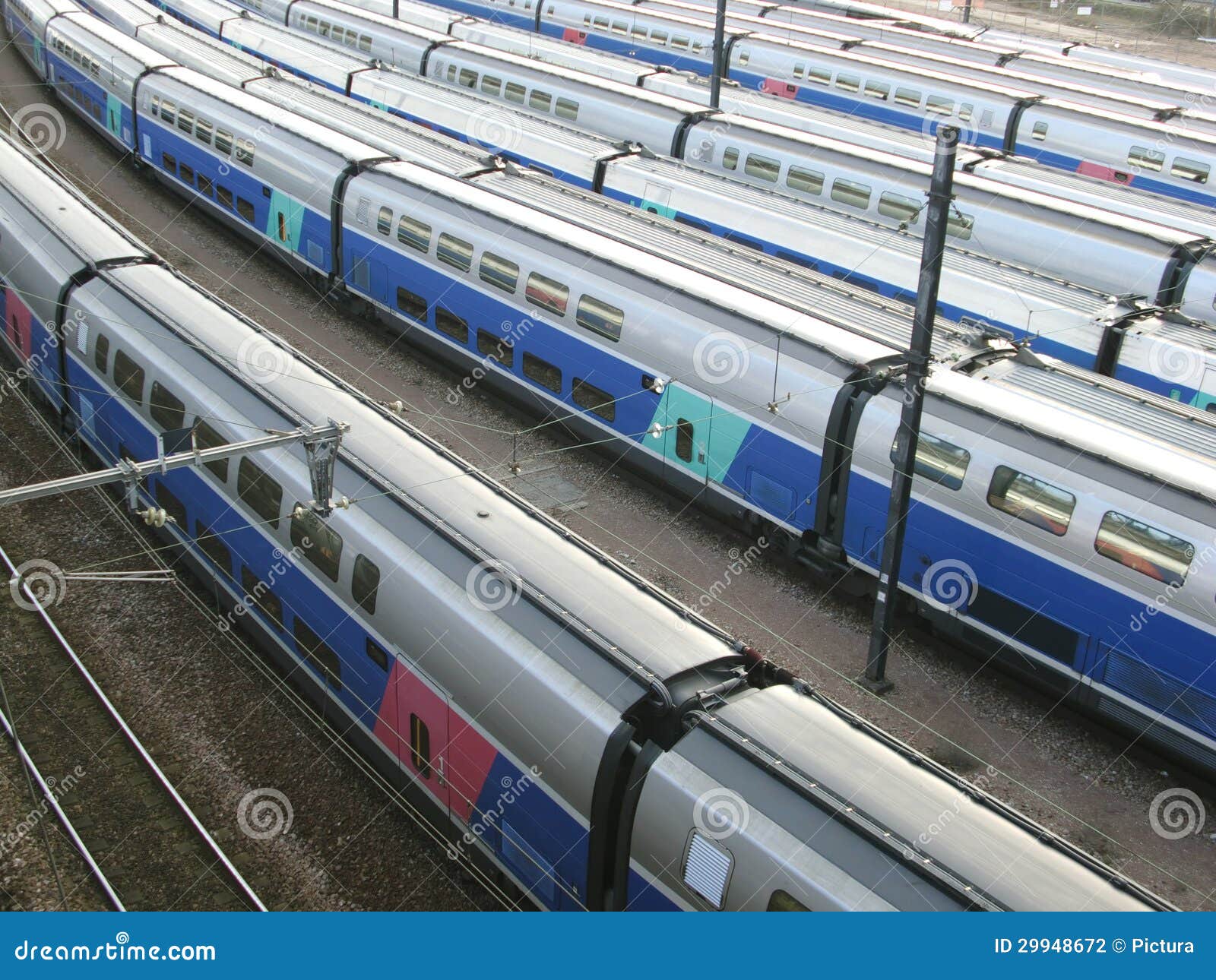 Modern high speed trains stock photo. Image of electrified - 29948672