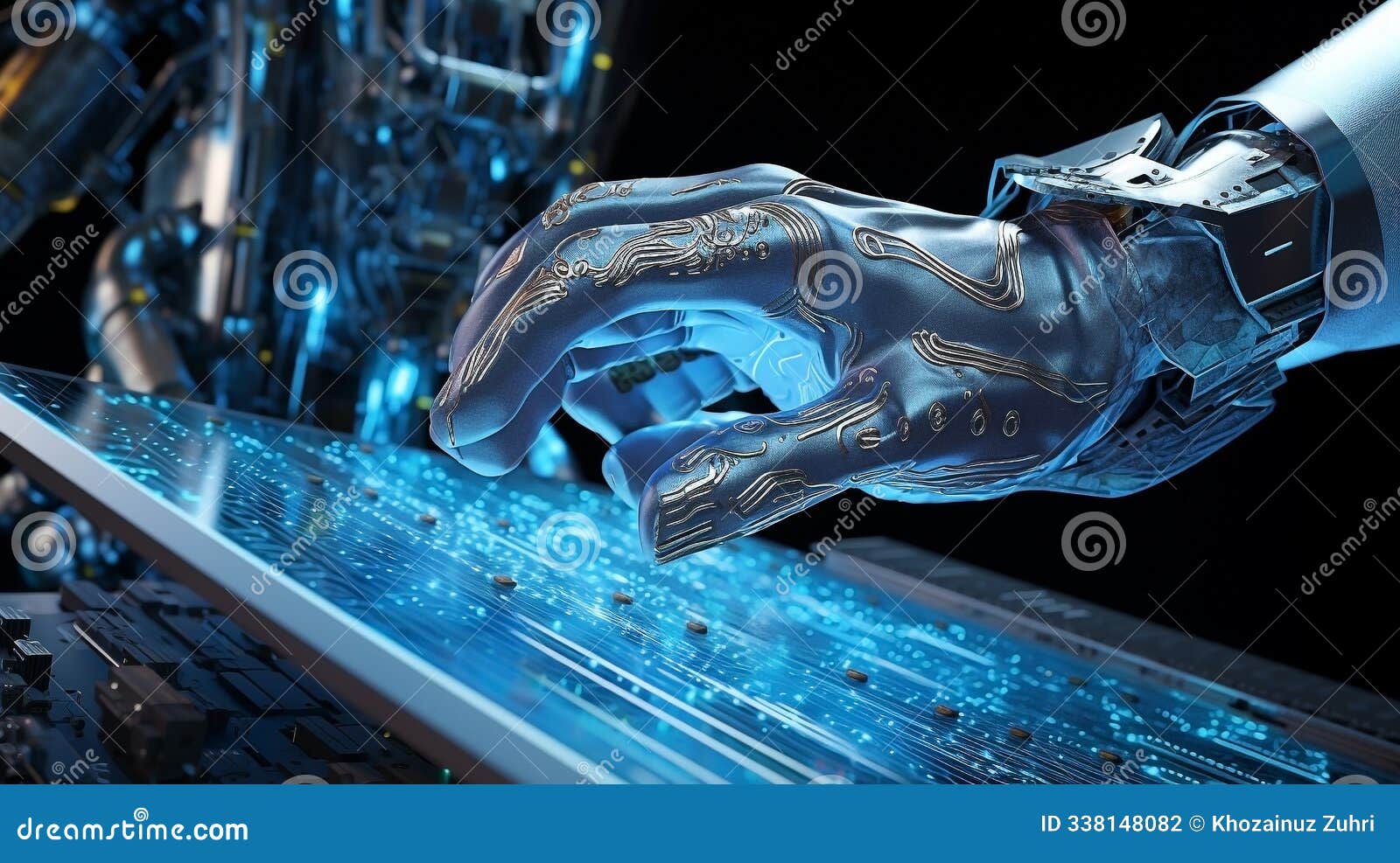 Modern High Tech Authentic Robot Arm Holding Contemporary Super ...