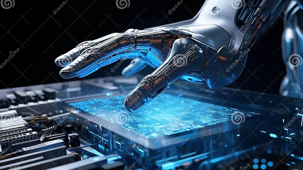 Modern High Tech Authentic Robot Arm Holding Contemporary Super ...