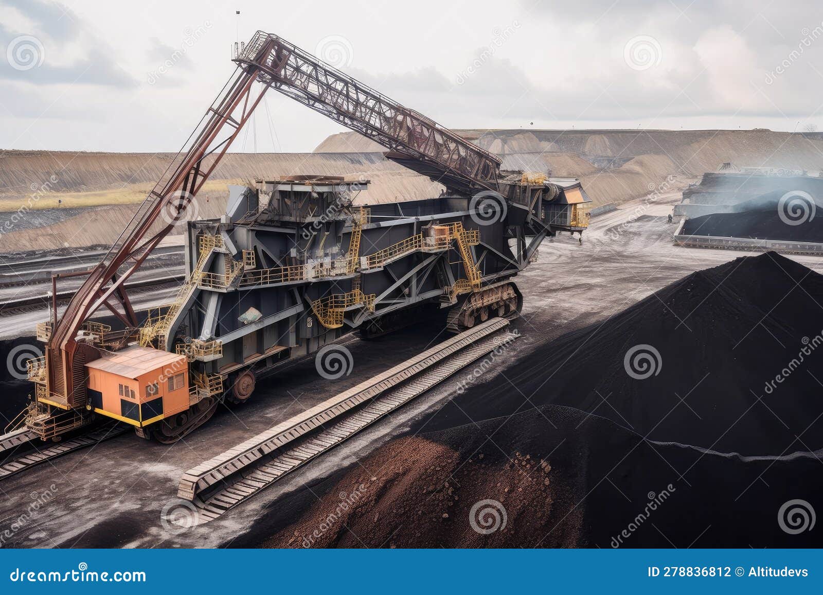 Modern, High-tech Coal Mine with Advanced Equipment and Technology ...