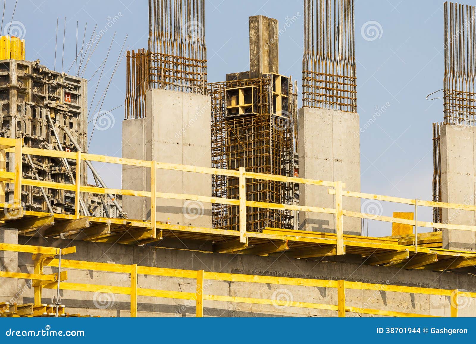 Modern High-tech Construction Site. Stock Photo - Image of girder ...