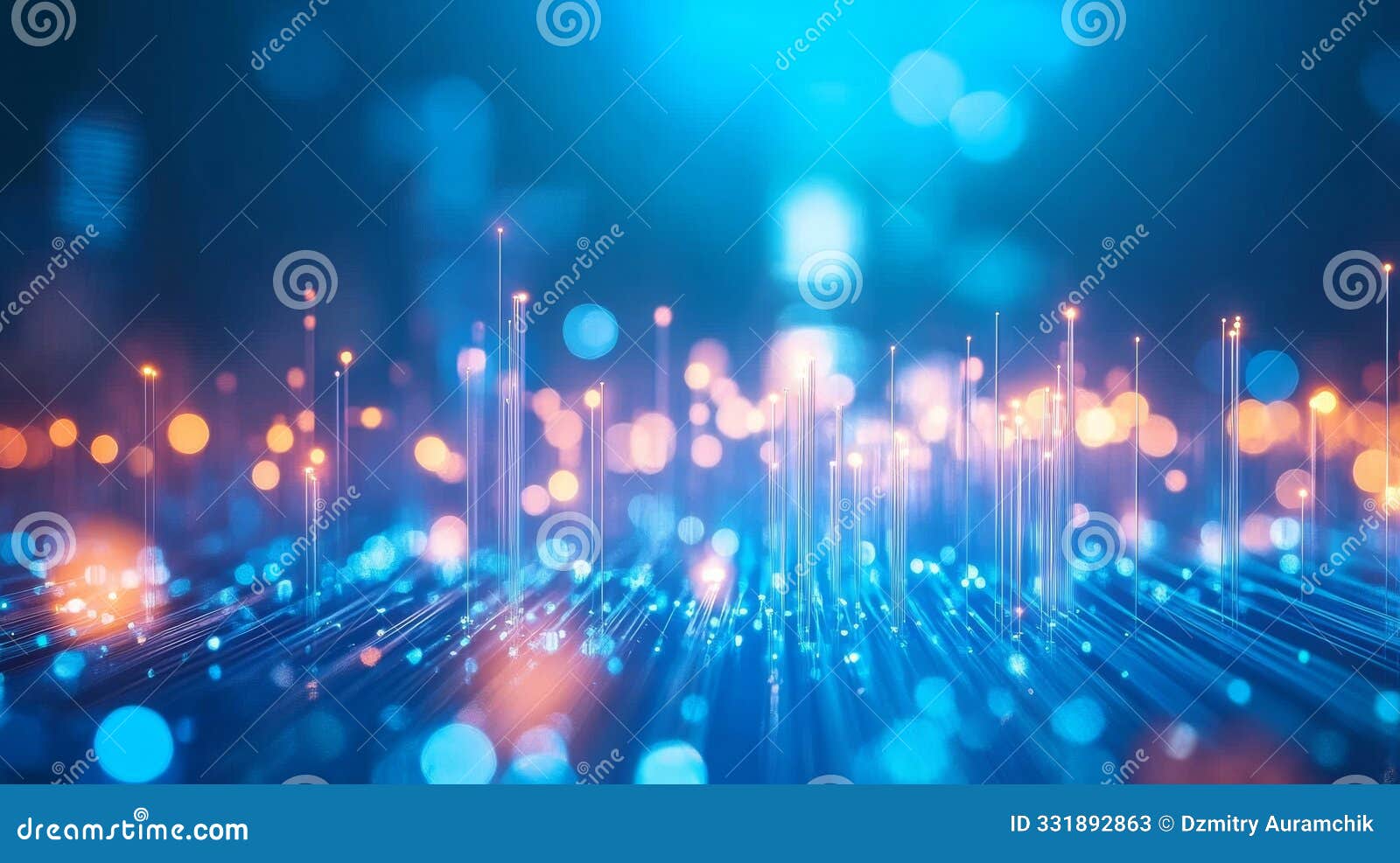 Modern High-tech Data Center with Racks Containing Network Hardware and ...