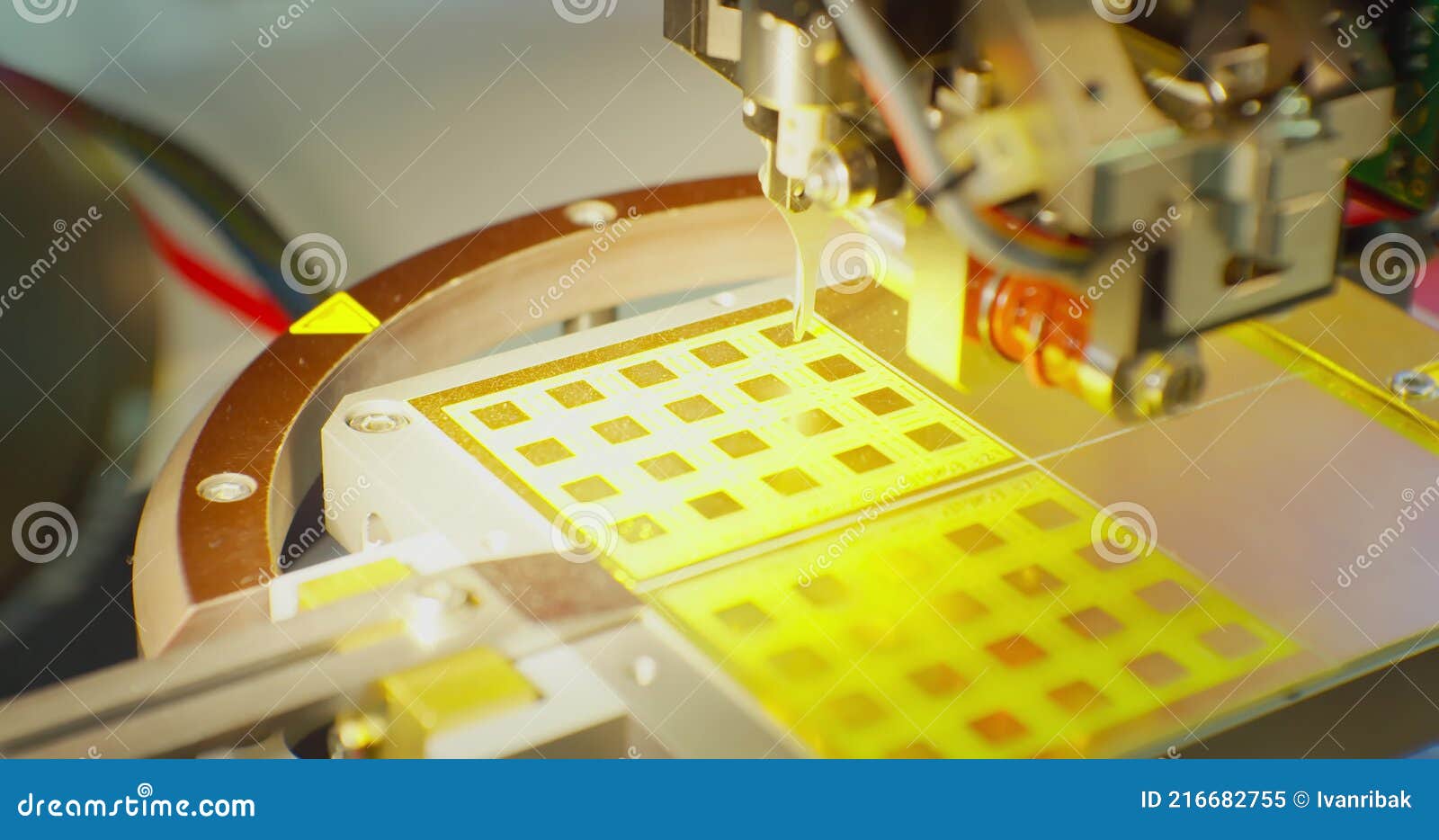 Modern High-tech Industrial Equipment. an Industrial Robot Processes an ...