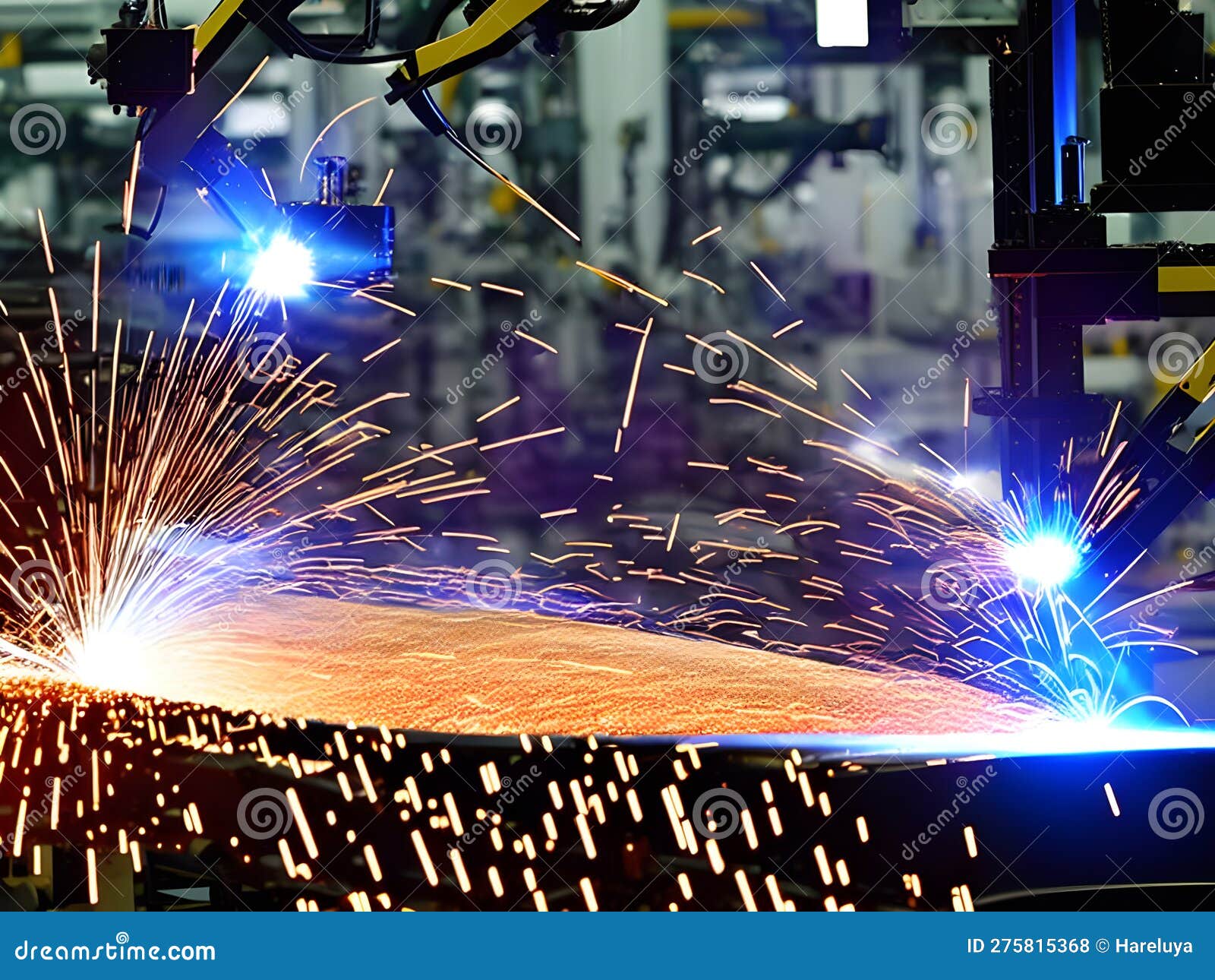 Modern High Tech Industrial Robotic Arm On The Factory. Generative AI ... Modern High Tech Industrial Robotic Arm On The Factory. Generative AI ...
