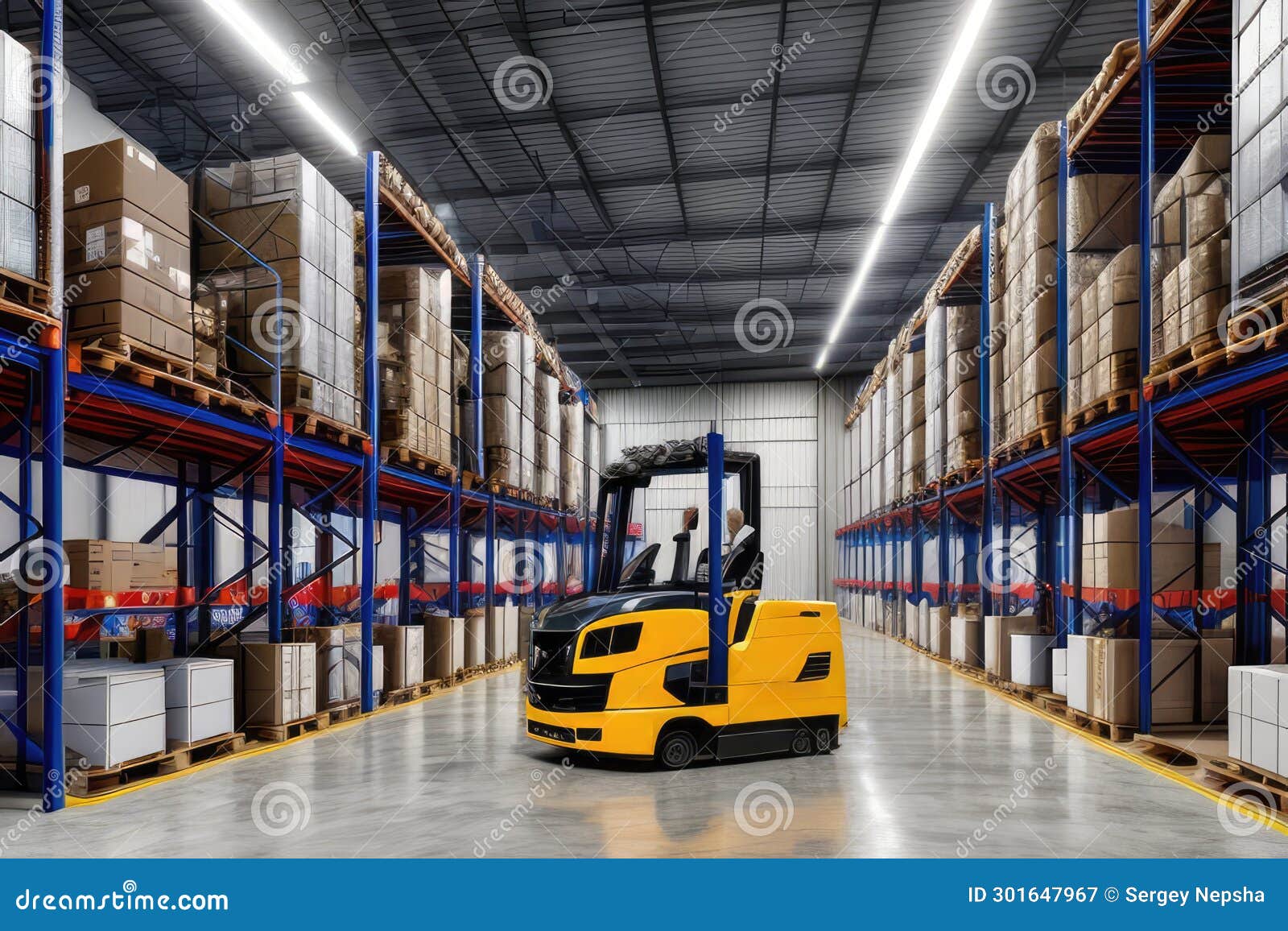 Modern High Tech Innovative Warehouse Logistics Displayed through ...