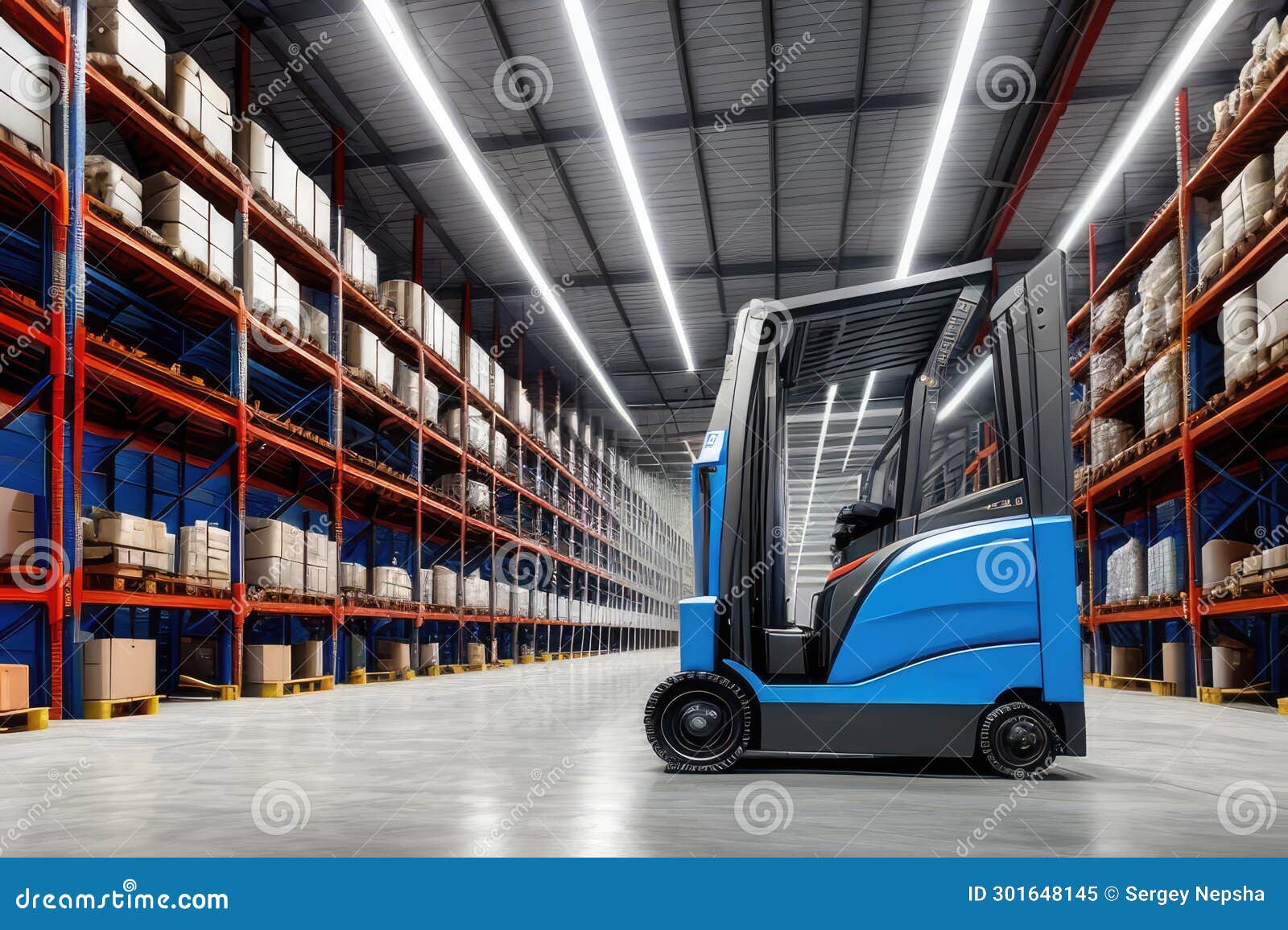 Modern High Tech Innovative Warehouse Logistics Displayed through ...