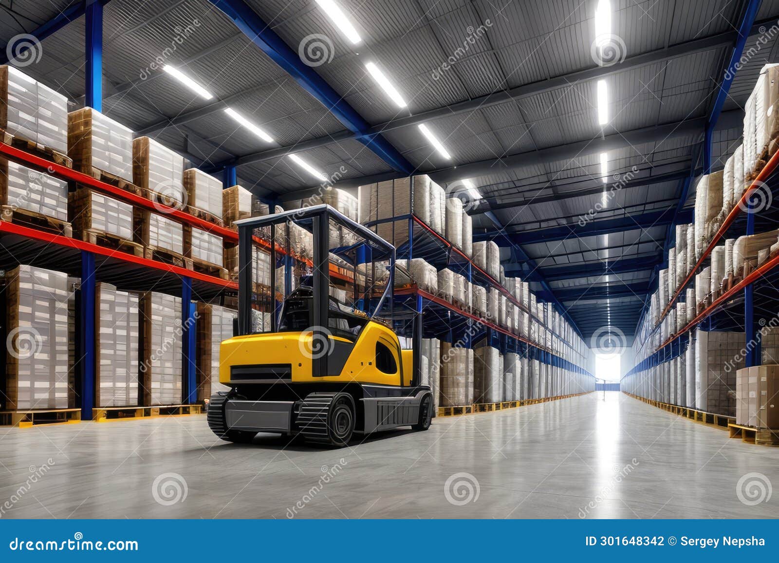 Modern High Tech Innovative Warehouse Logistics Displayed through ...