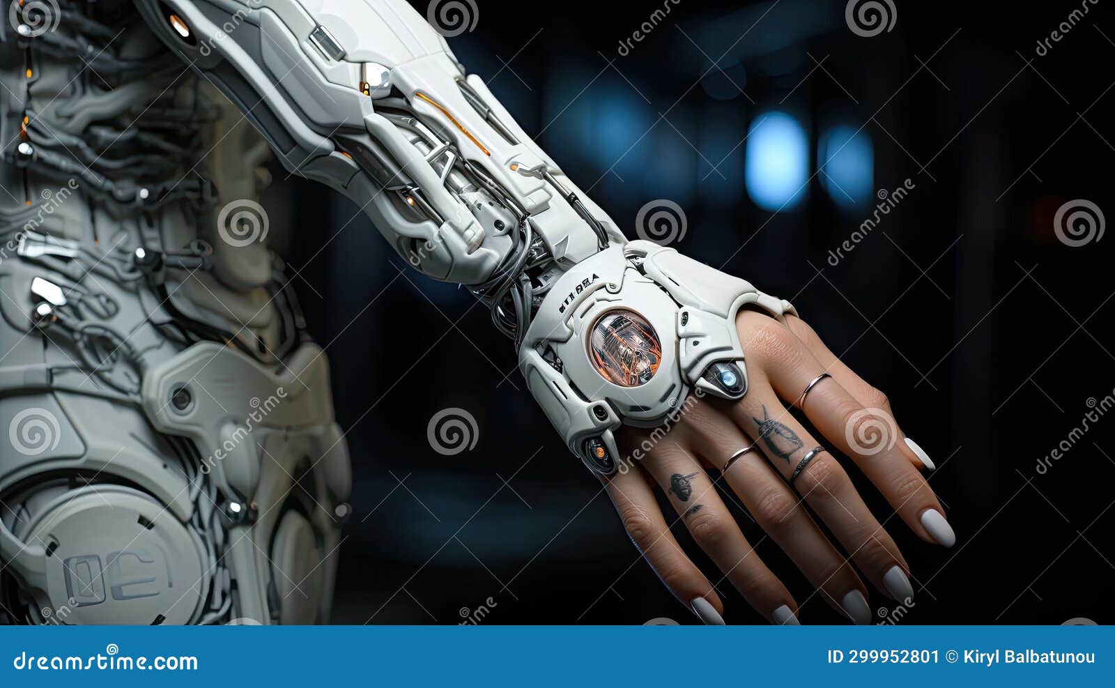 Modern High-tech Medical Cybernetic Bionic Hand Prostheses, Artificial ...