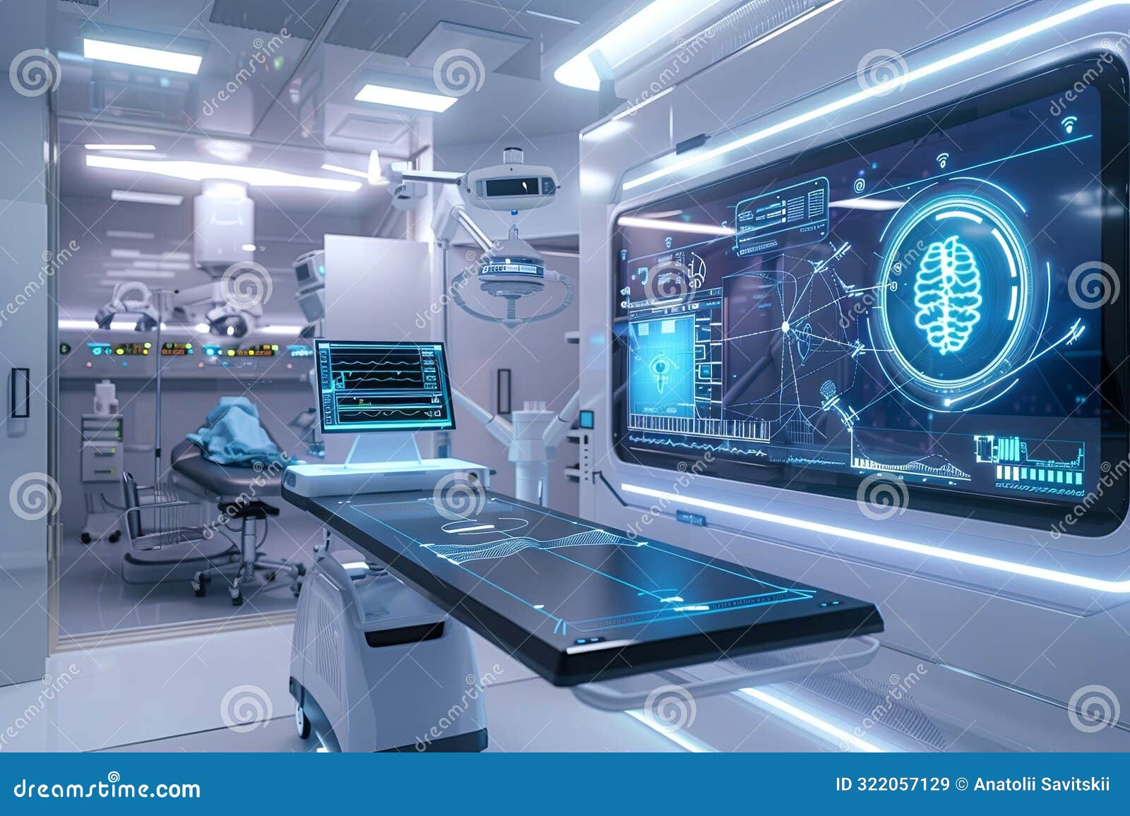 A Modern, High-tech Medical Laboratory Featuring AI-powered Diagnostic ...