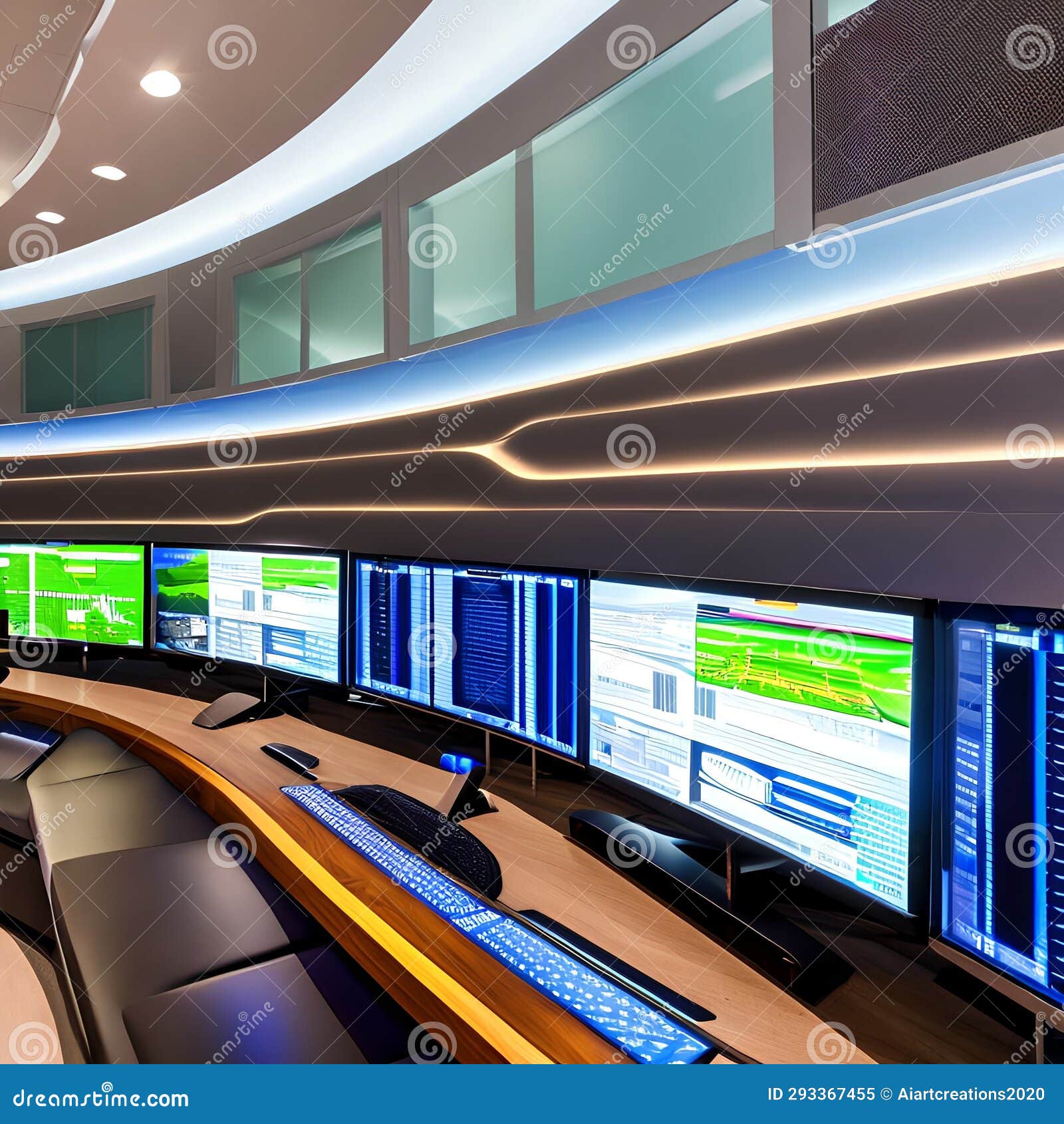 A Modern, High-tech Smart Home Control Room with Touchscreen Panels ...