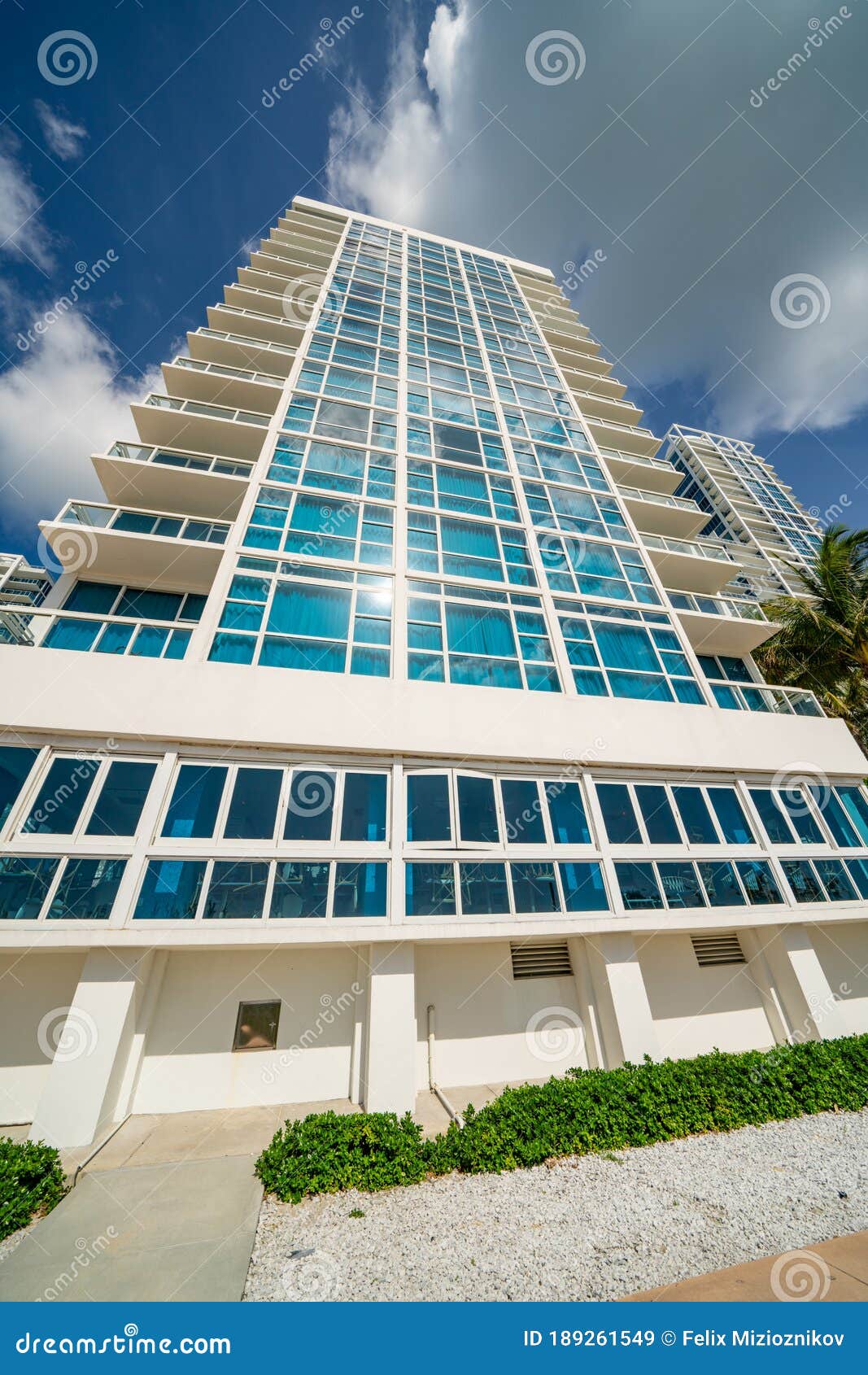 Modern Highrise Condominium Miami Beach FL Stock Image - Image of miami ...