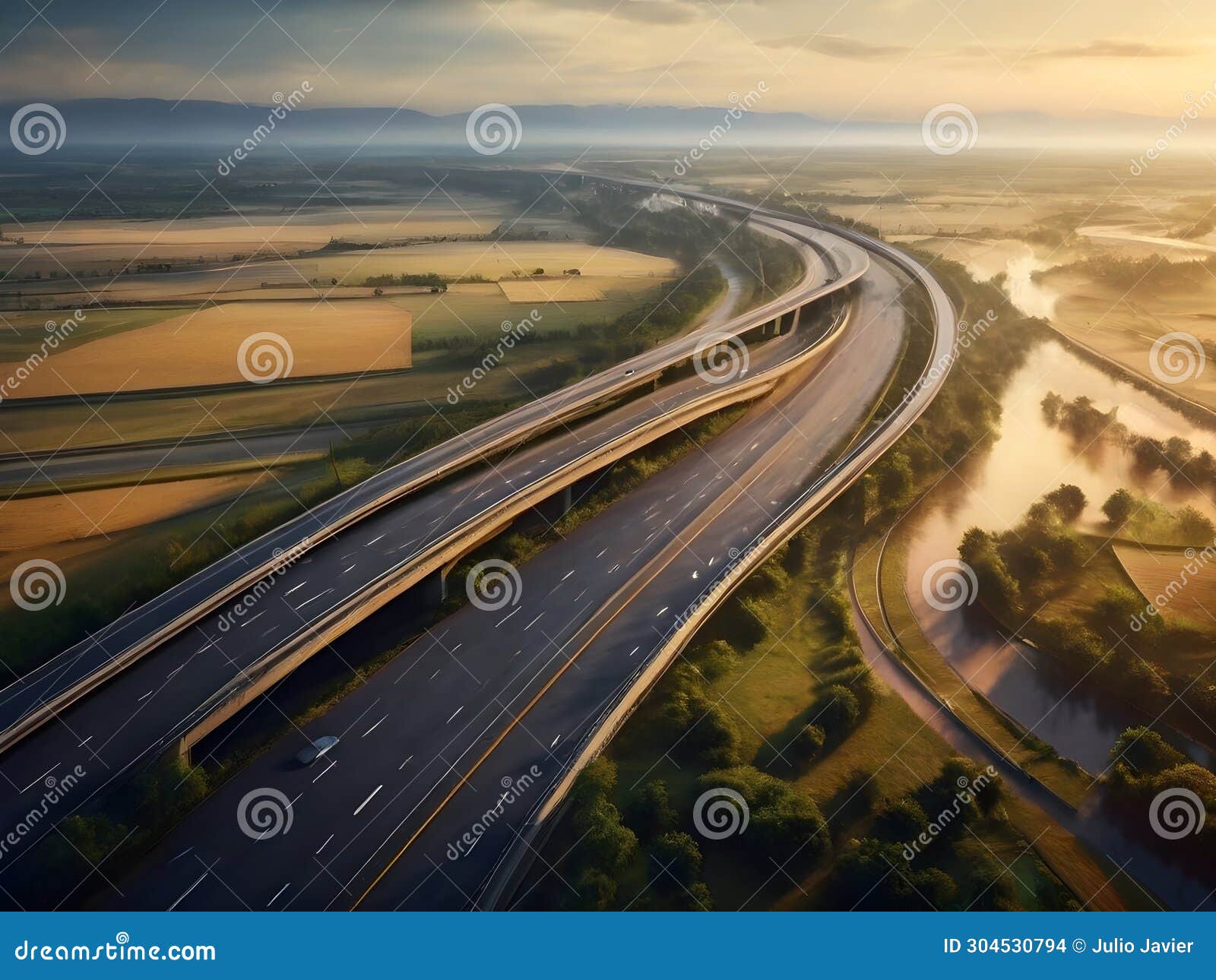 Modern Highways To All Access Point Stock Illustration - Illustration ...