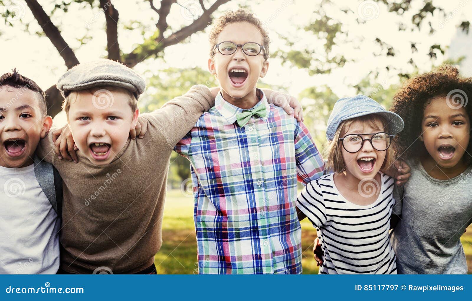 Modern Hipster Children Outdoors Concept Stock Image - Image of ...