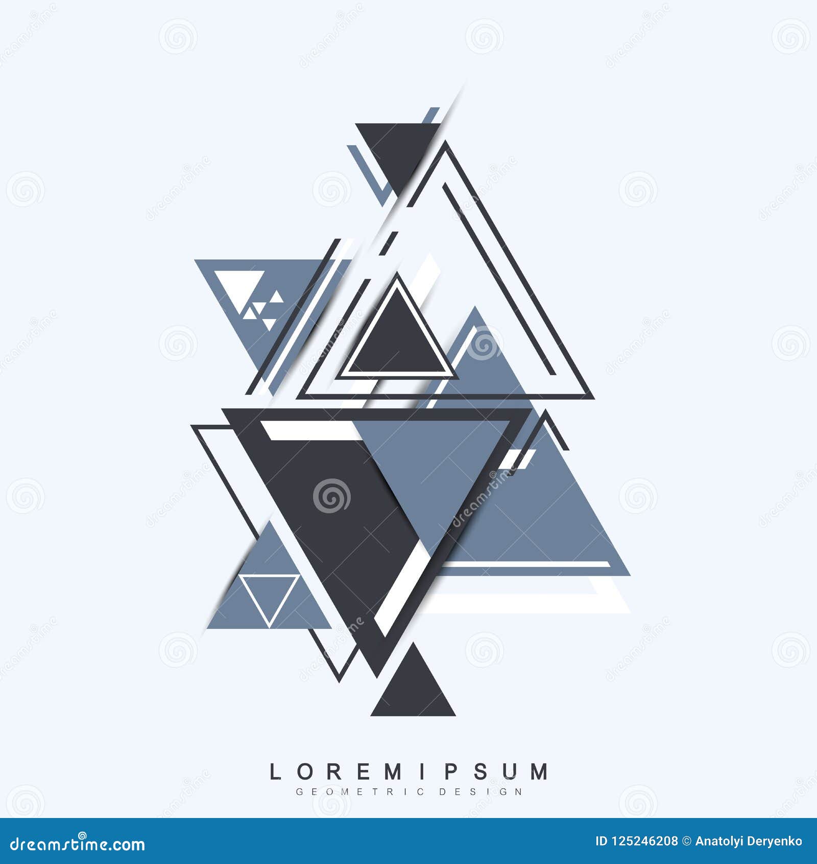 Modern Hipster Triangle Background. Random Triangles Pattern Stock ...
