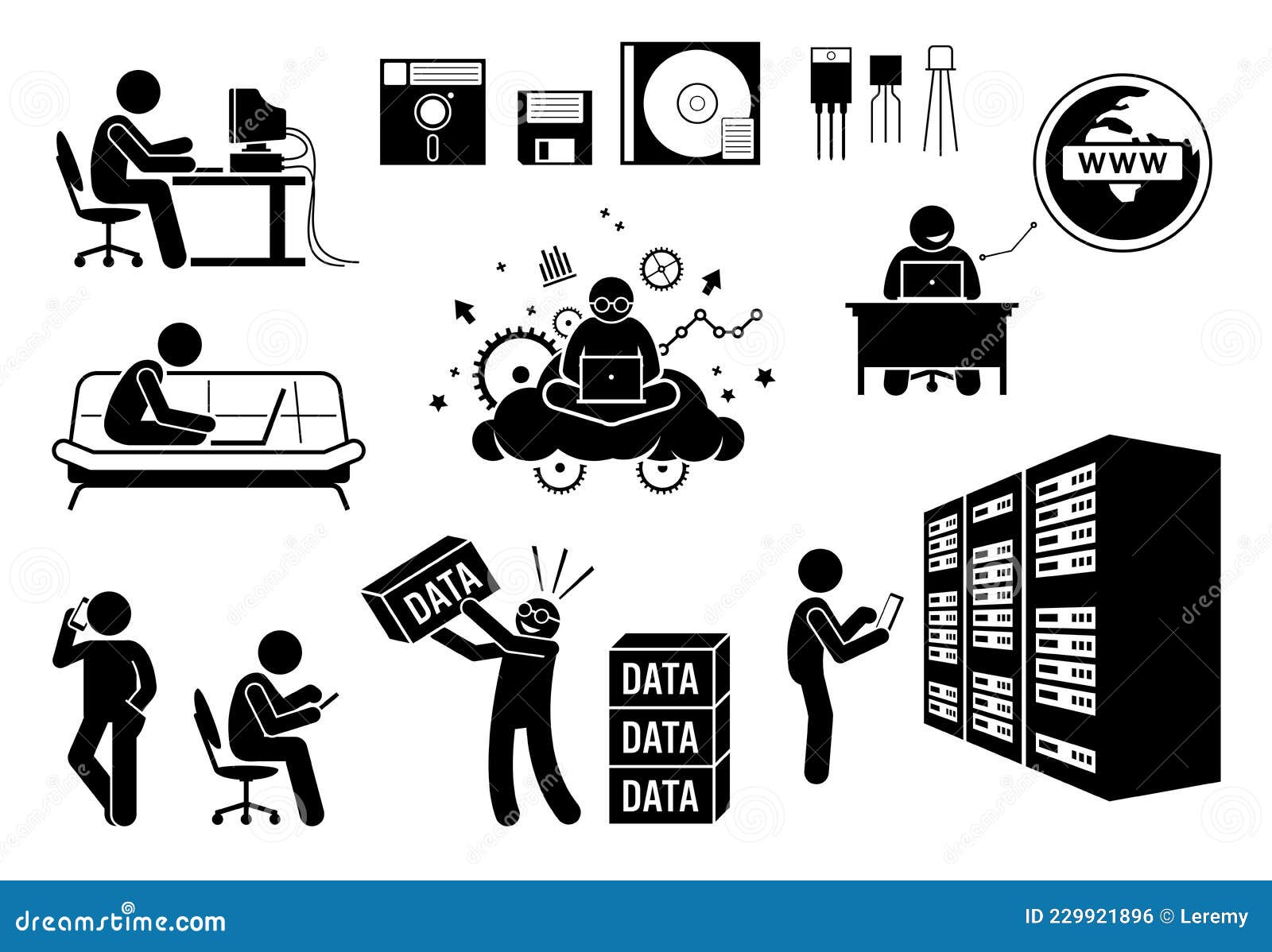 Modern History Information Age, Multimedia Age, and Social Age. Stock ...