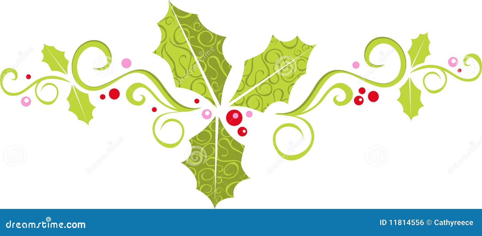 Modern holly banner stock vector. Illustration of curly - 11814556