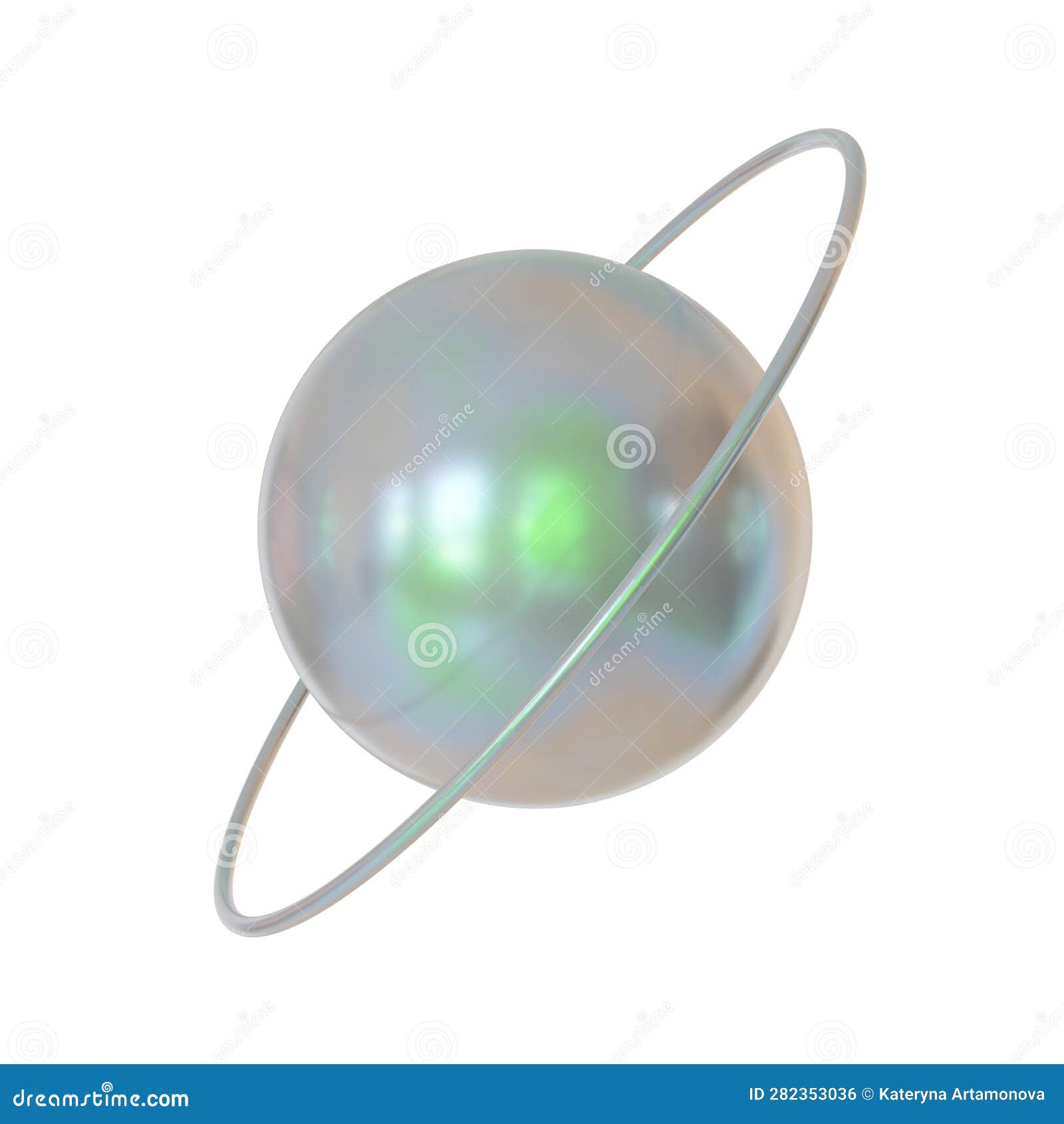 Modern Holographic Ball Shape. Realistic 3D Render Stock Illustration ...