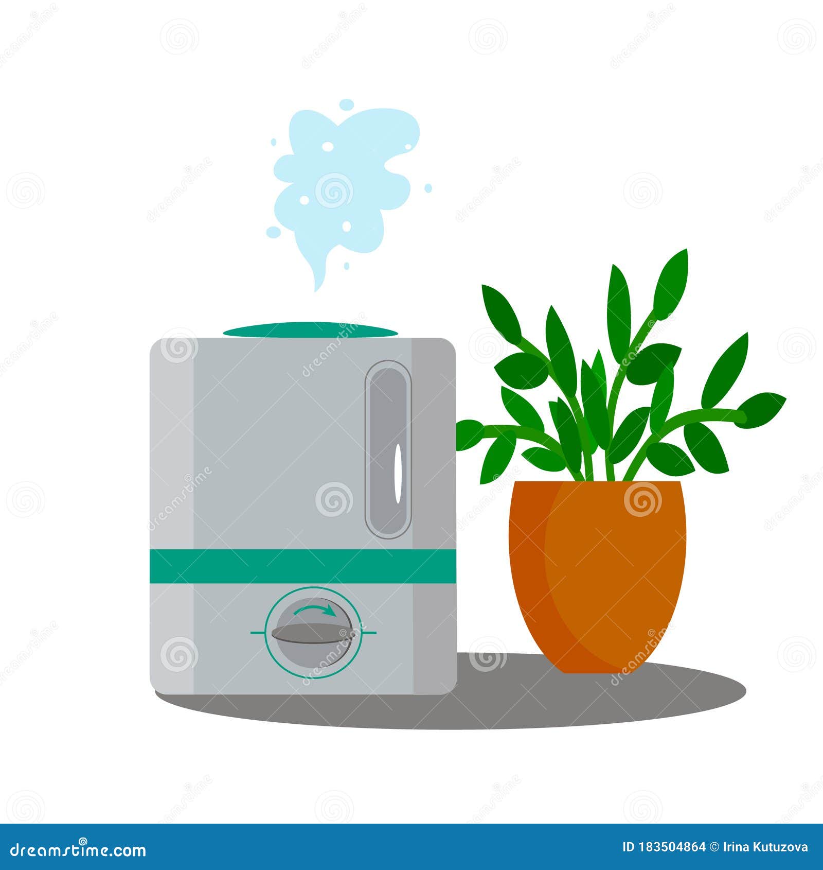 Humidifier. Flat Vector Illustration. Stock Vector - Illustration of ...