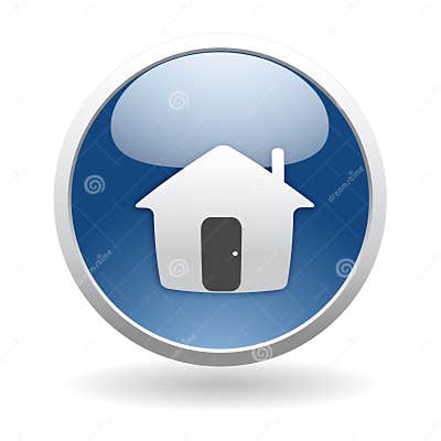 Modern home button stock vector. Illustration of building - 17437872