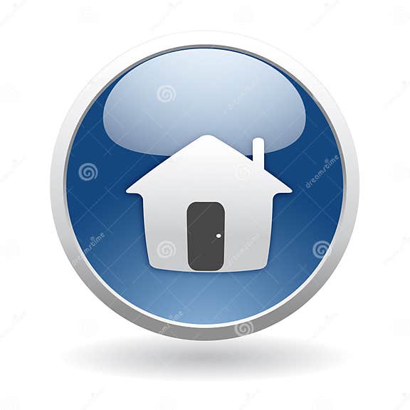Modern home button stock vector. Illustration of building - 17437872