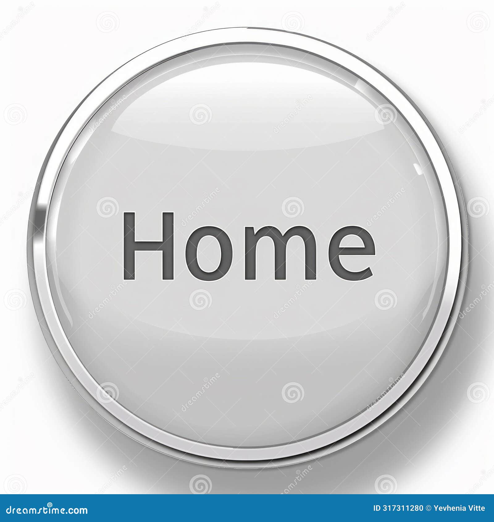 Modern Home Button in Sleek Silver Design. Generative Ai Stock ...