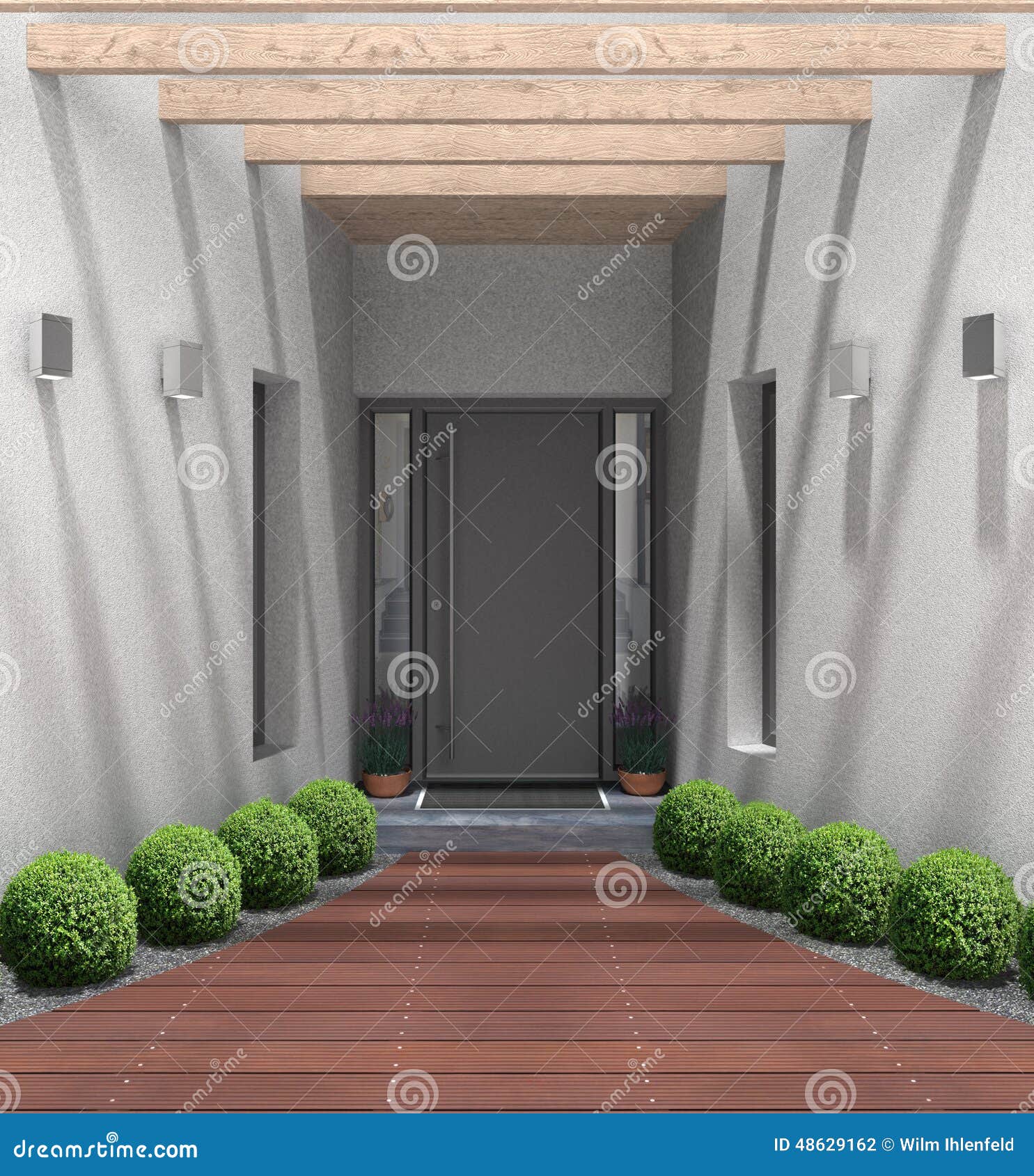 Modern home entry stock illustration. Illustration of background - 48629162